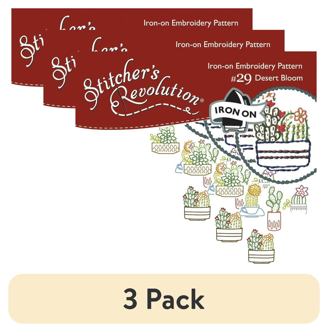(3 pack) Stitcher's Revolution Desert Bloom Iron-on Transfer Pattern ...