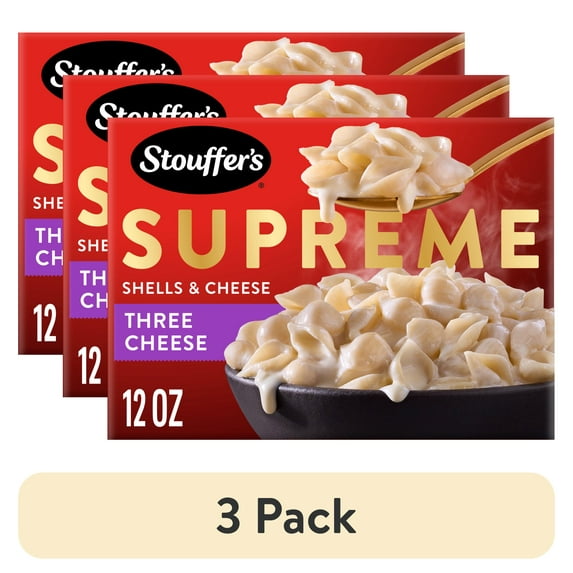 (3 pack) Stouffer’s Macaroni and Cheese Meal, Supreme Shells and Cheese ...