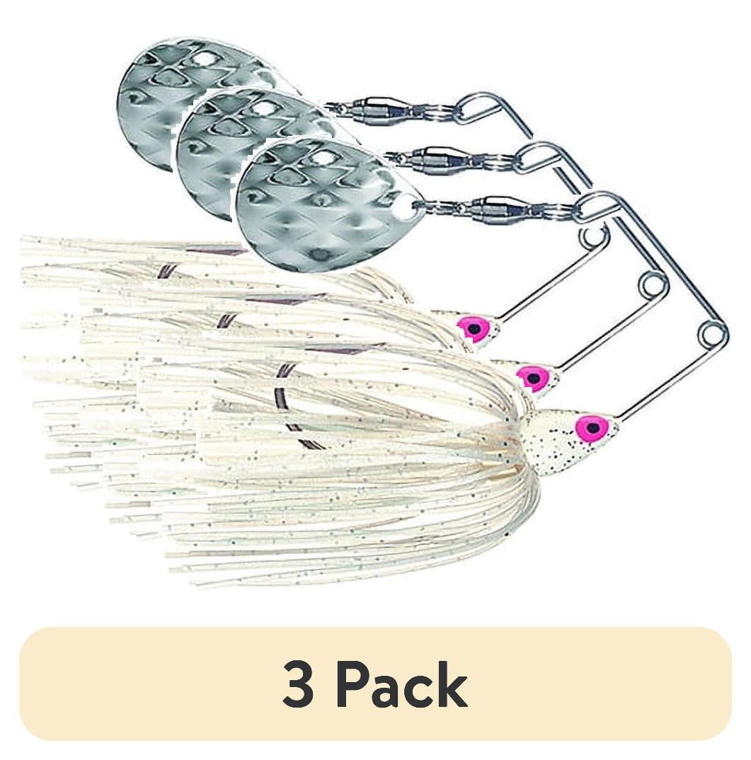 (3 pack) Strike King Mini-King Spinnerbait Lure 1/8oz White - Walmart.com
