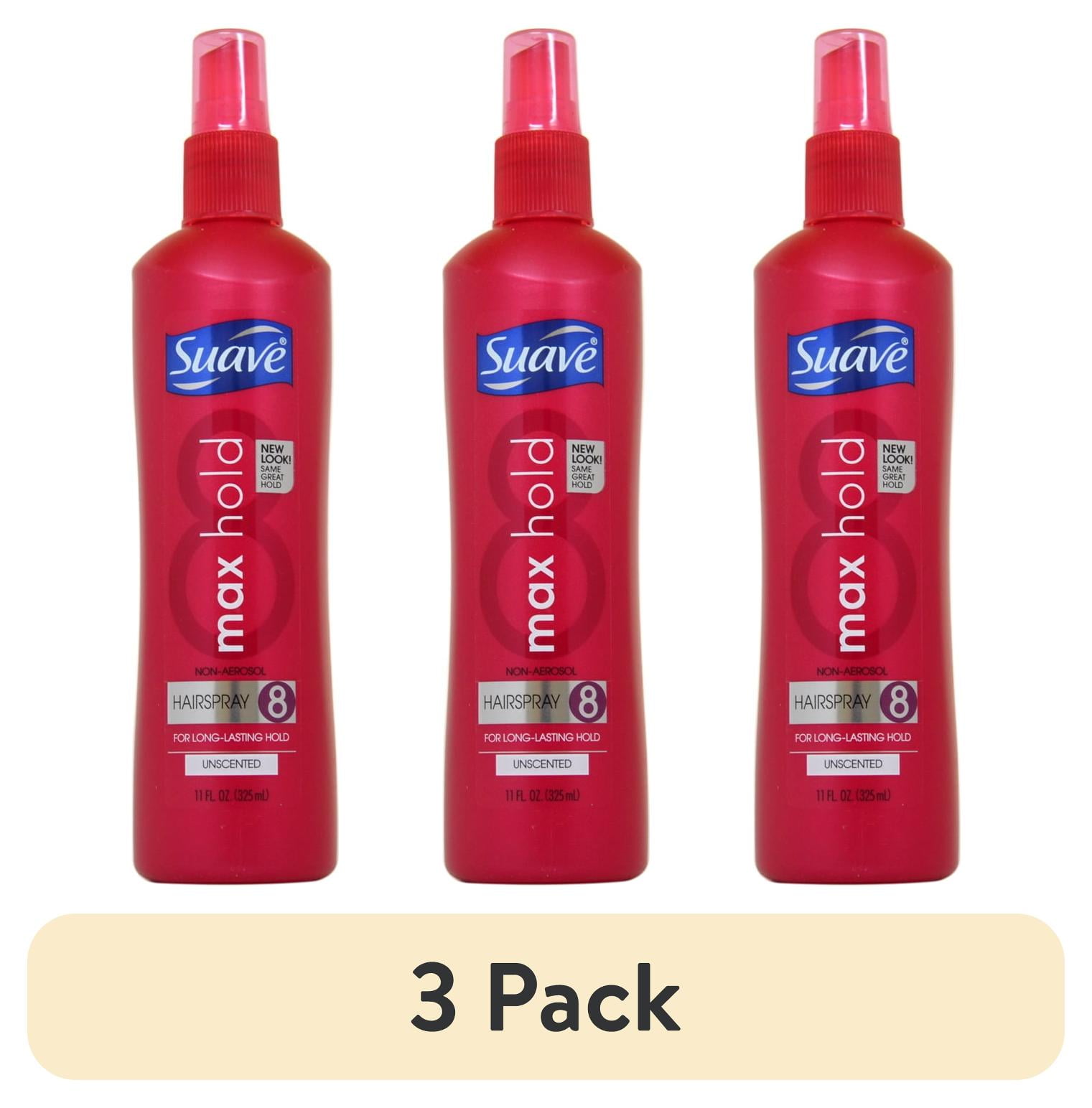 (3 pack) Suave Max Hold Hairspray, Non Aerosol, Long Lasting Hold ...