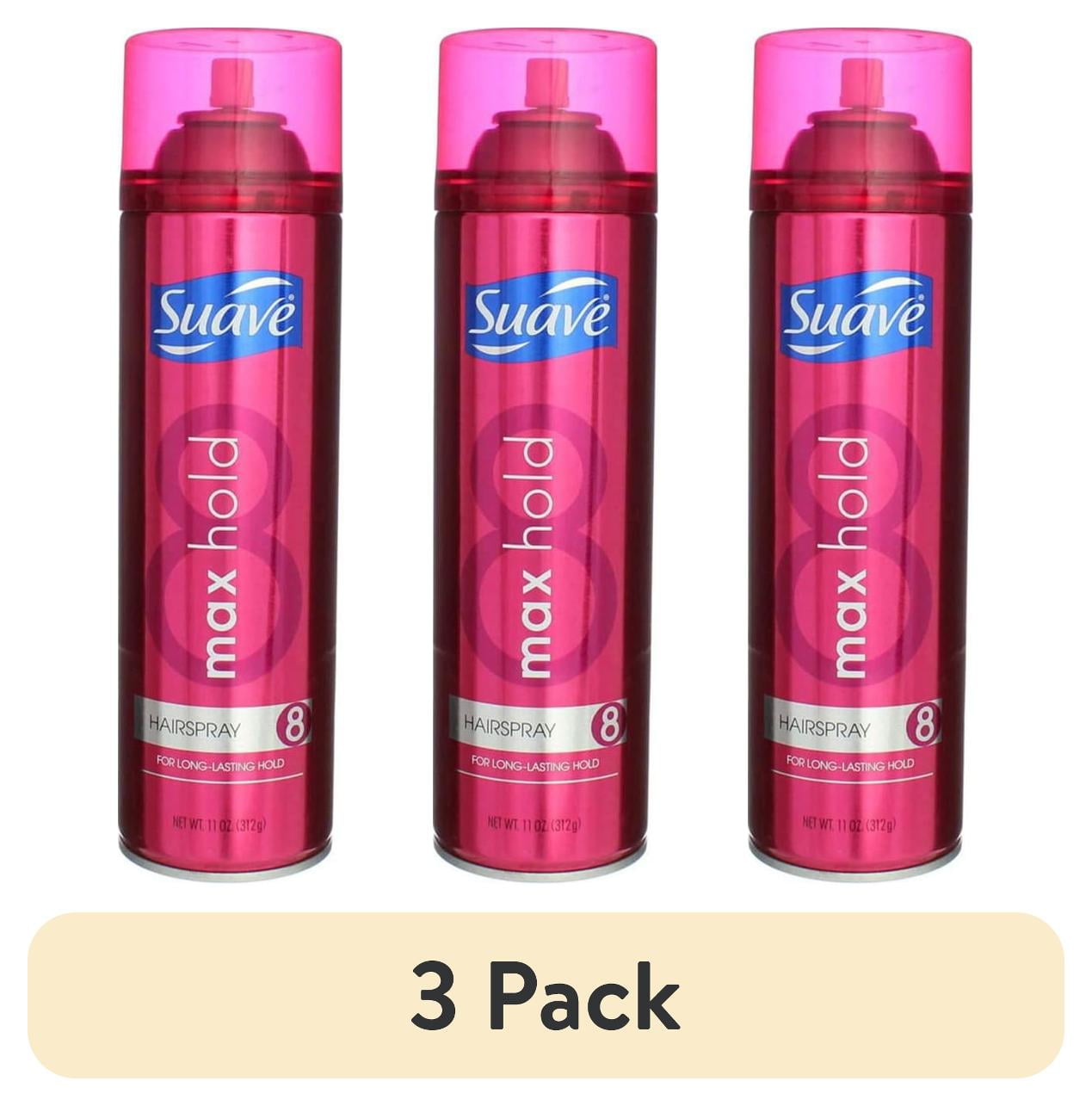 (3 pack) Suave Max Hold 8 Aerosol Hairspray For Women, Strong Hold For ...