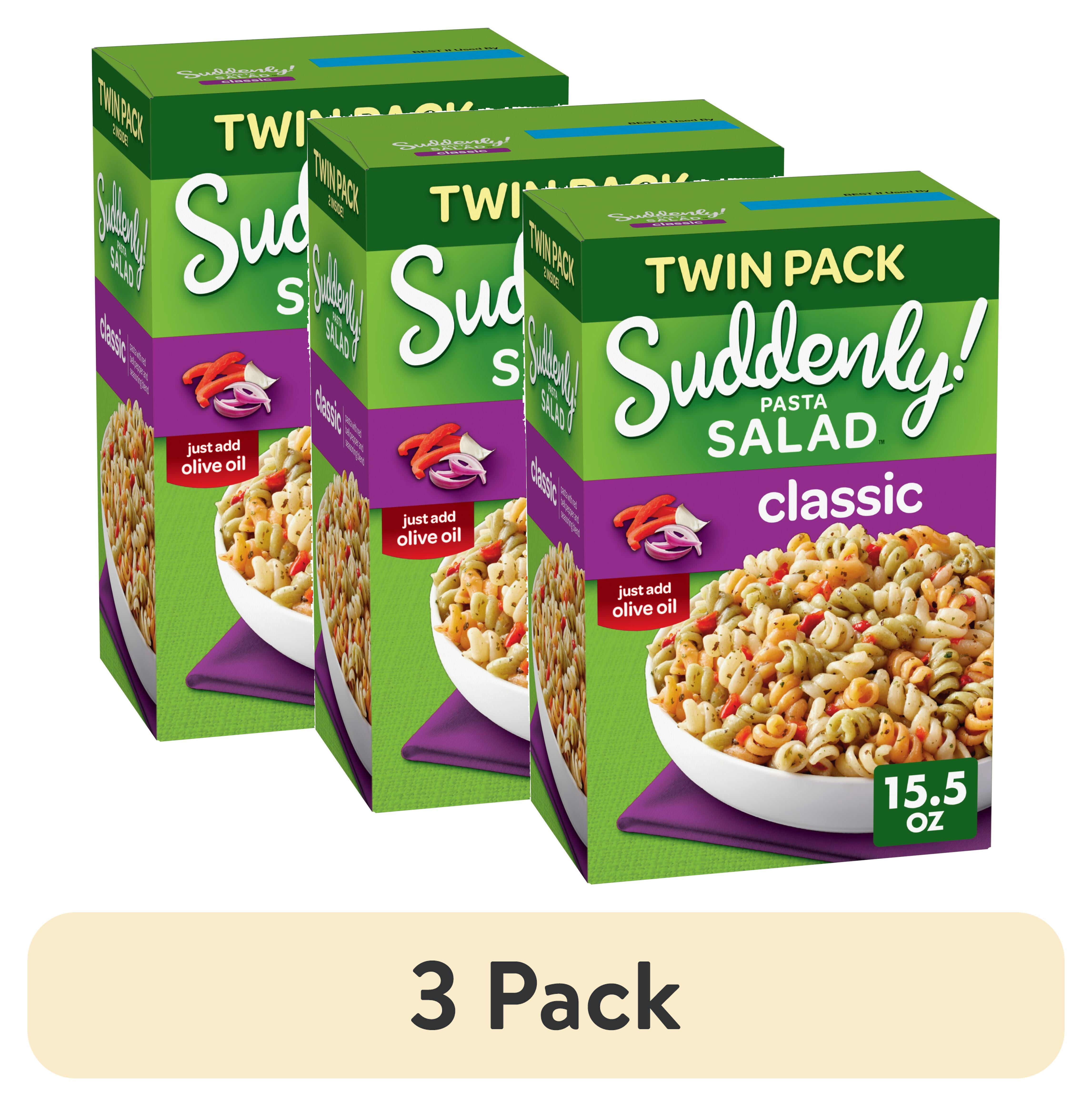 (3 pack) Suddenly Pasta Salad Classic with Red Peppers & Seasoning Twin ...