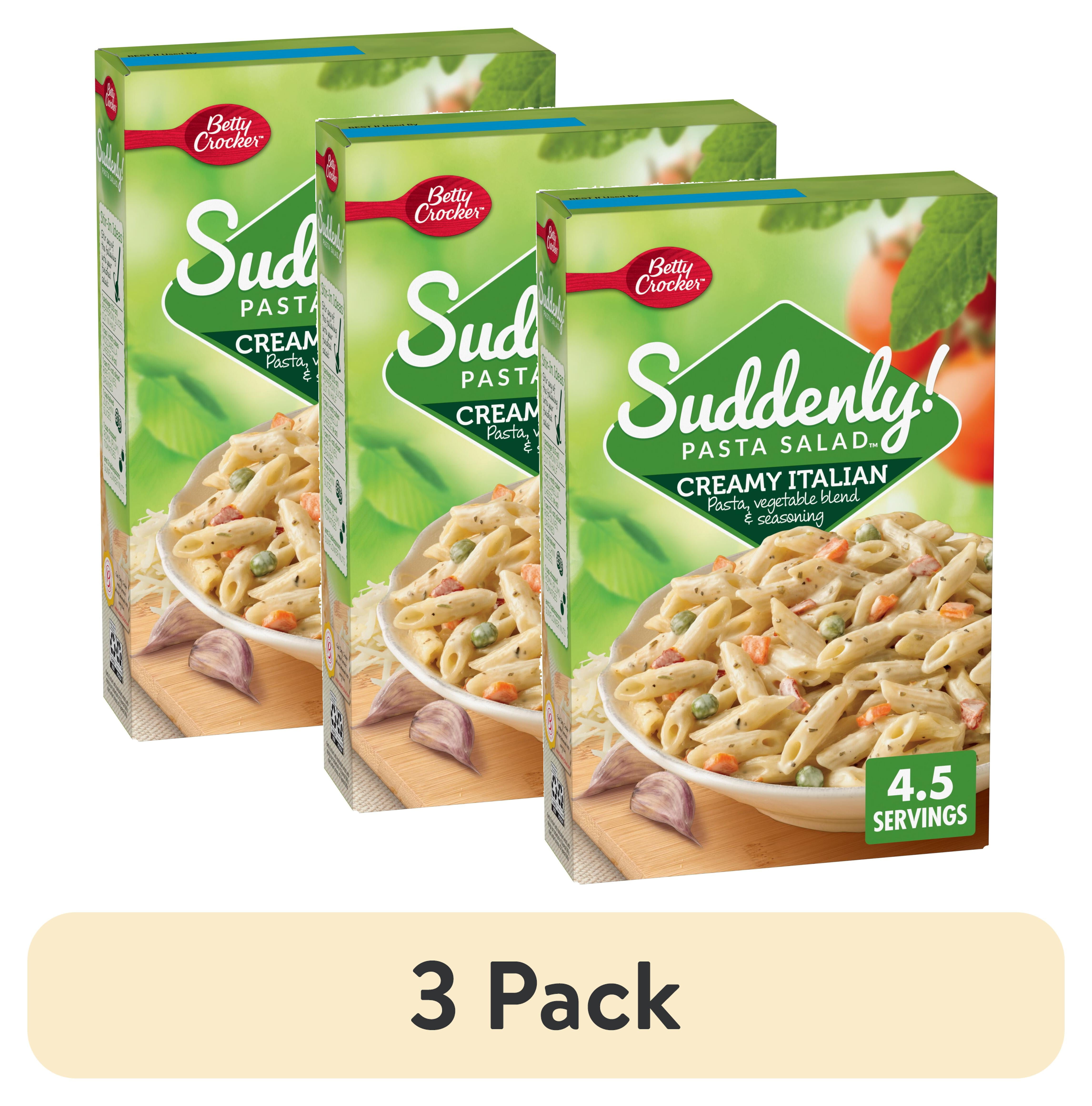 (3 pack) Suddenly Salad Creamy Italian Pasta Salad Mix with Vegetable ...