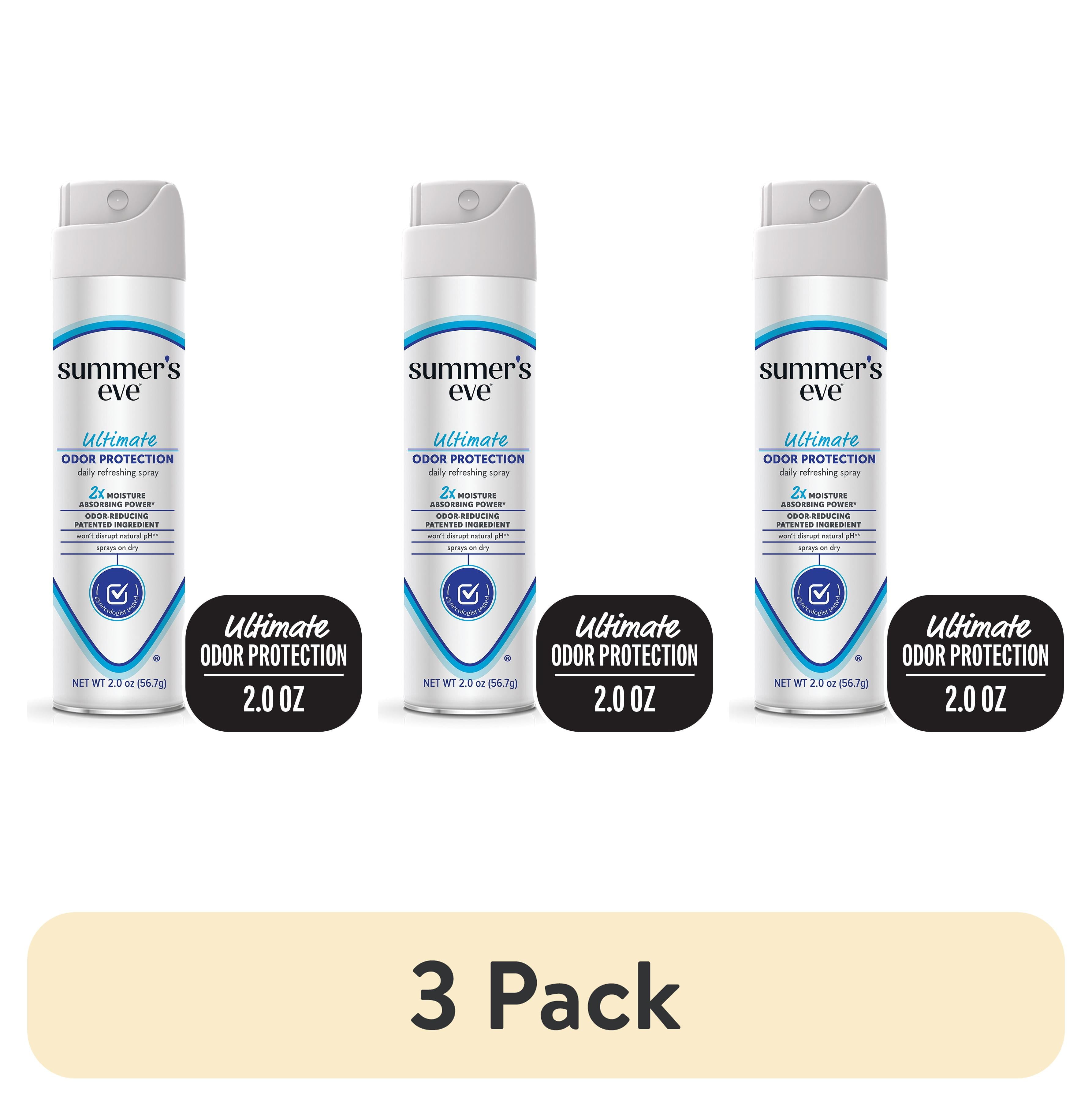 (3 pack) Summer’s Eve Ultimate Odor Control Daily Feminine Spray, 2 oz ...