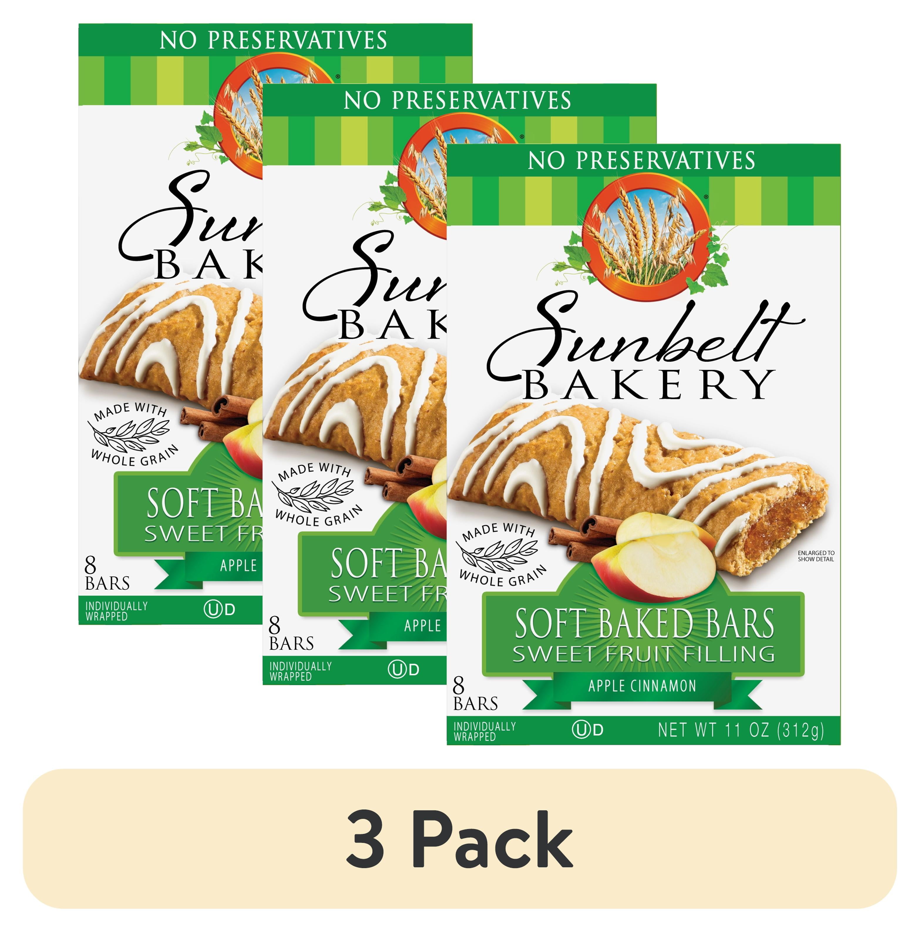 (3 pack) Sunbelt Bakery Soft Baked Bars Apple Cinnamon, 8 Count ...