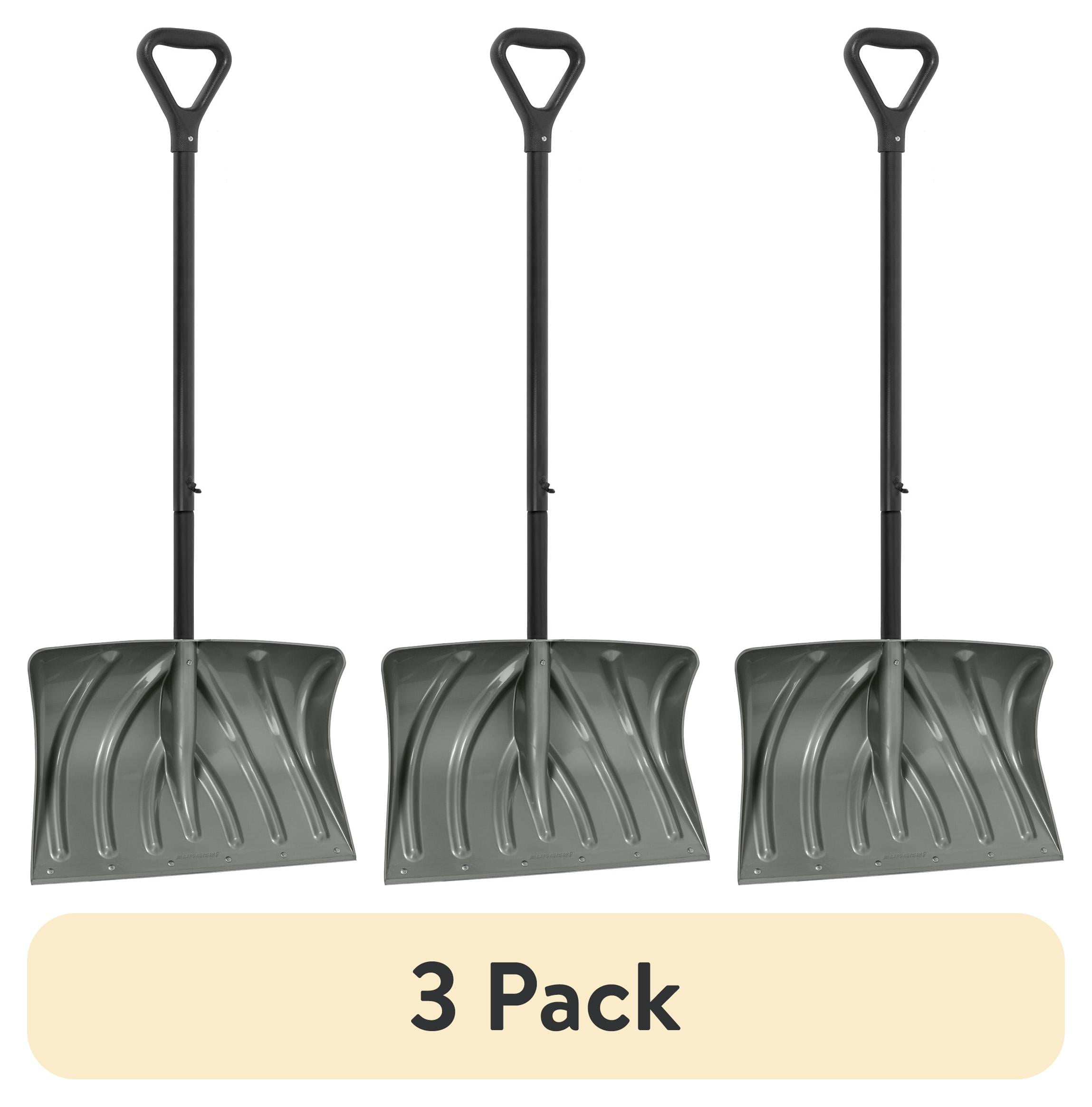 (3 pack) Suncast 20" Snow Shovel & Pusher with Wear Strip - Walmart.com