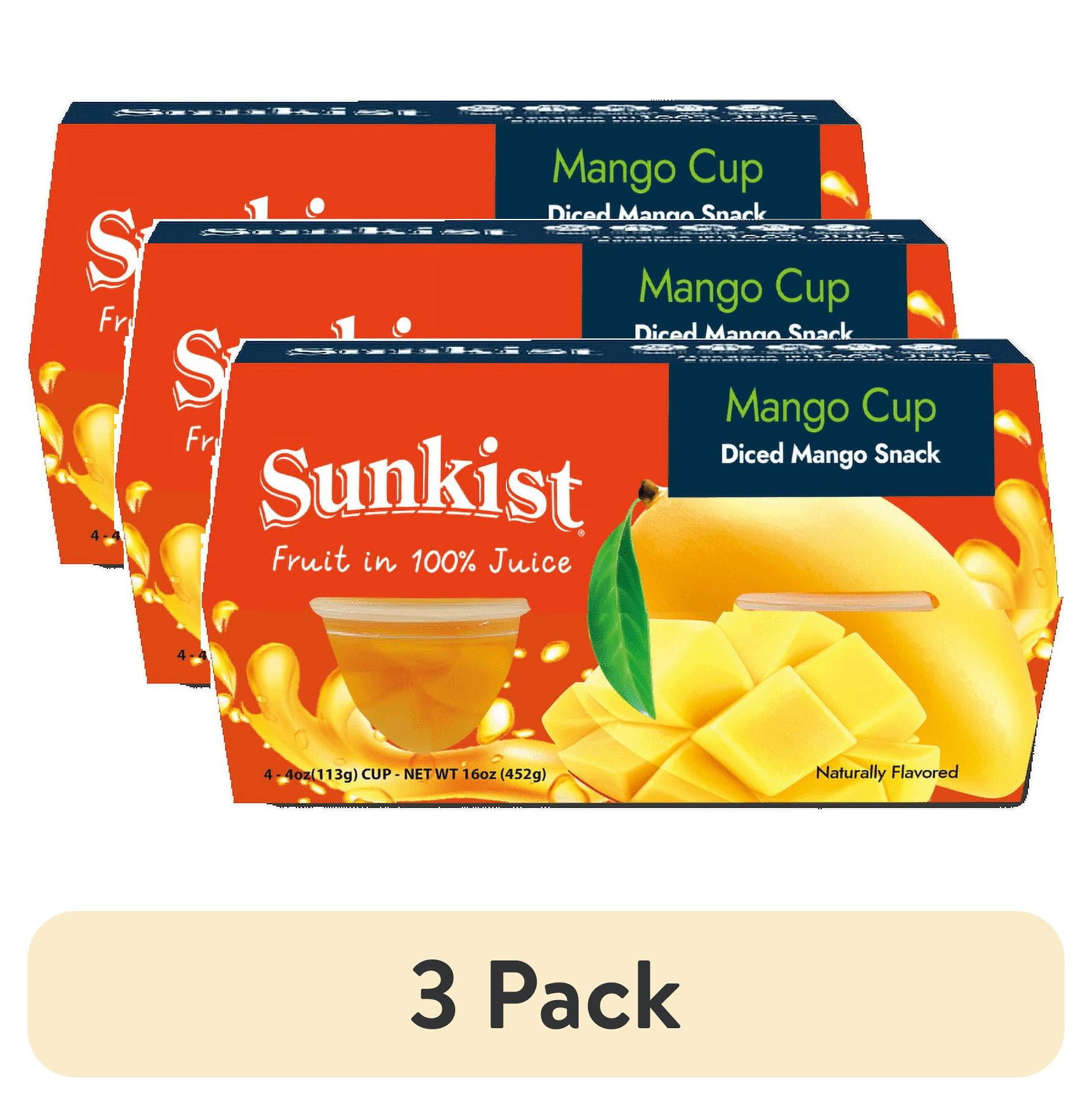 (3 pack) Sunkist Mango Fruit Cup - Walmart.com