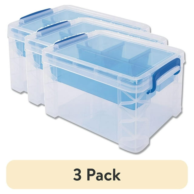 (3 pack) Super Stacker Divided Storage Box with Insert - Walmart ...