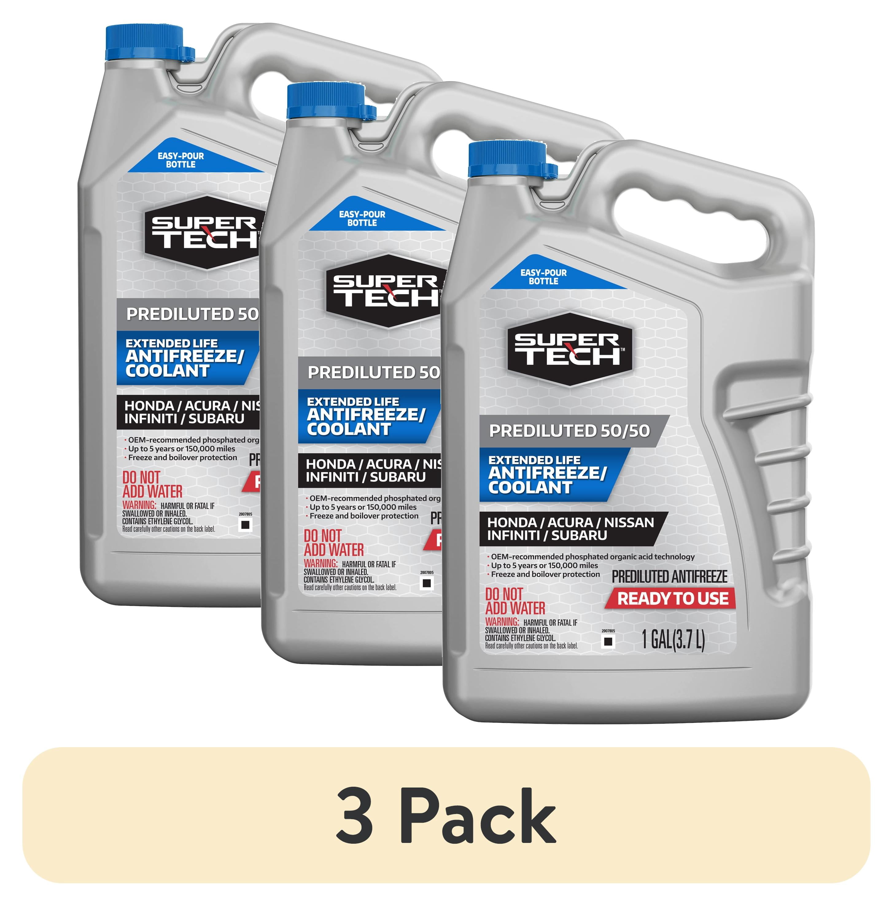 (3 pack) Super Tech 50/50 Antifreeze/Coolant for Honda/Acura/Nissan ...