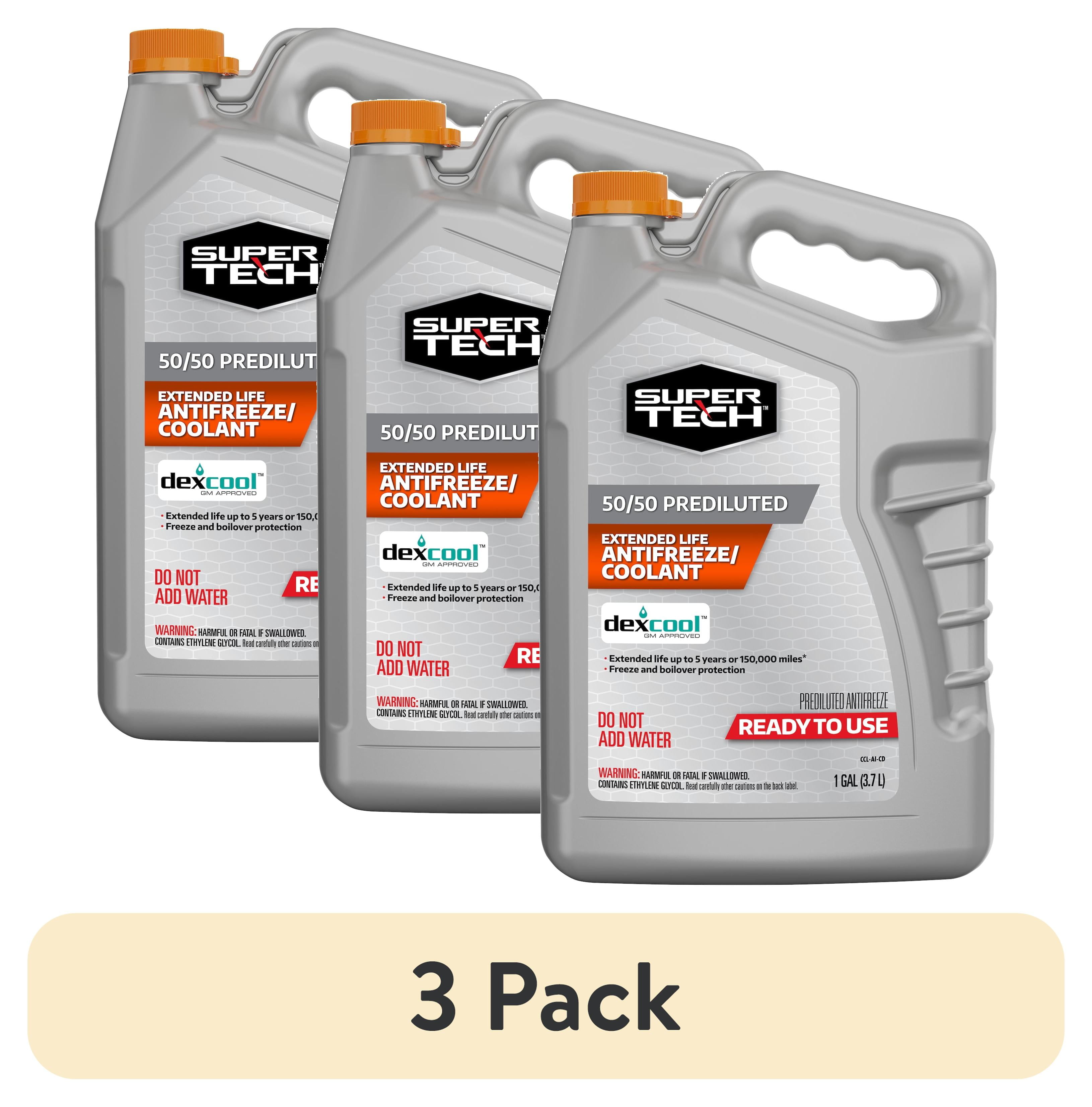 (3 pack) Super Tech Dex-Cool 50/50 Prediluted Antifreeze/Coolant 1 ...