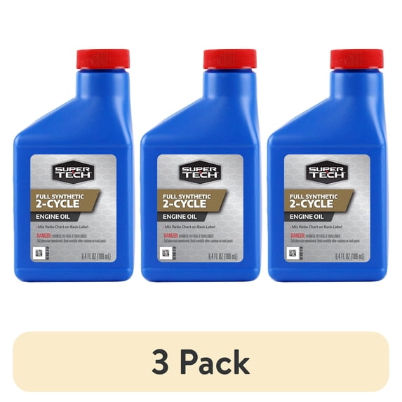 Super Tech Synthetic 2-Cycle Engine Oil 6.4 oz for Lawn Trimmers and ...