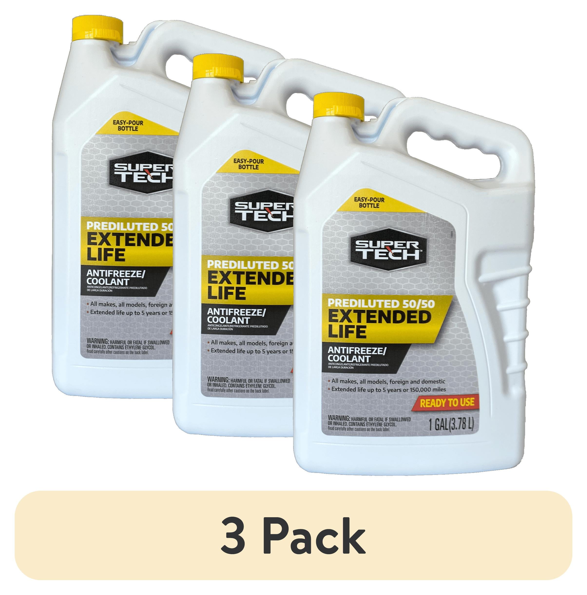 (3 pack) Super Tech Extended Life Prediluted 50/50 Antifreeze/Coolant ...