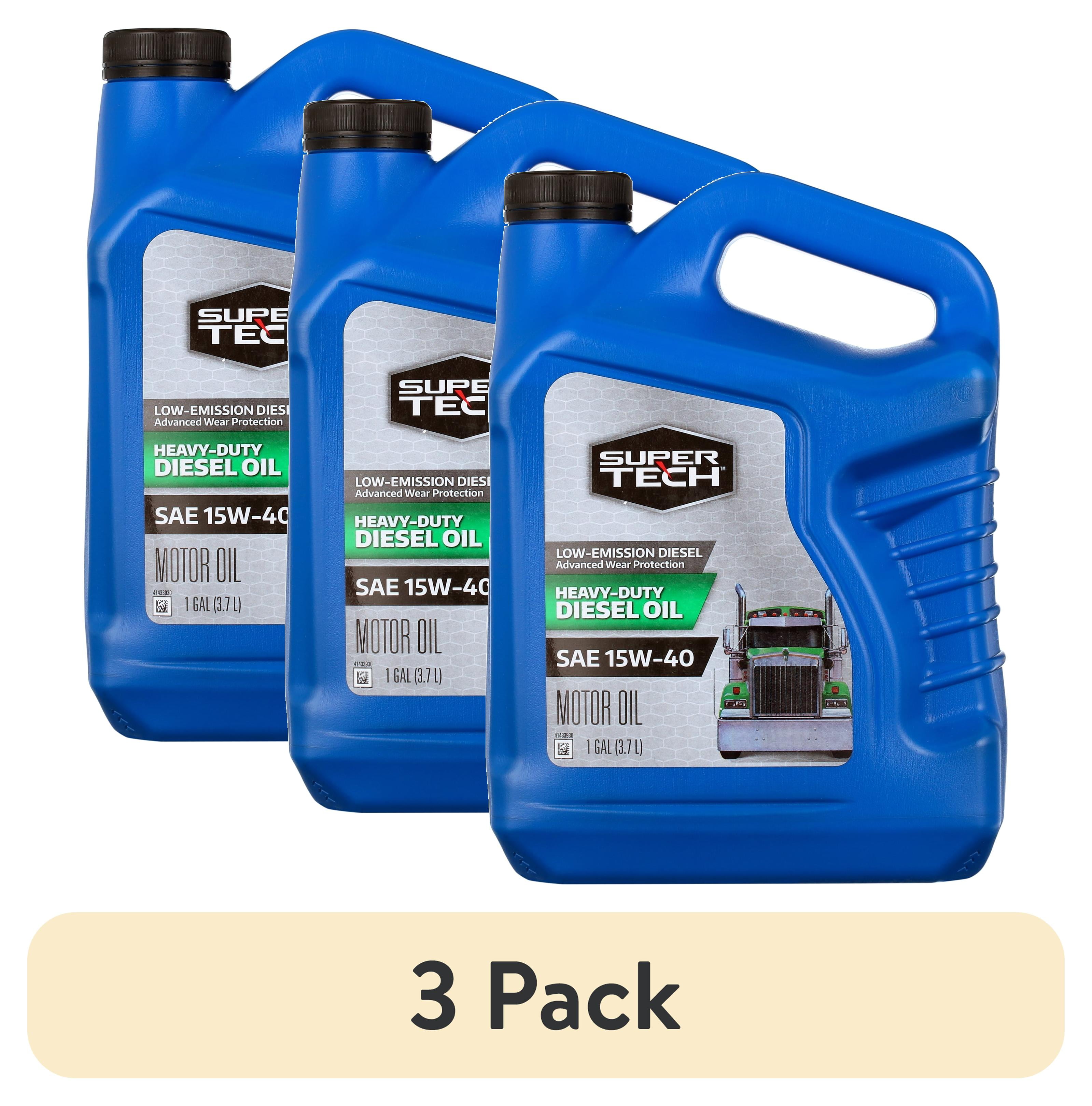 (3 pack) Super Tech Heavy Duty SAE 15W-40 Motor Oil, 1 Gallon - Walmart.com