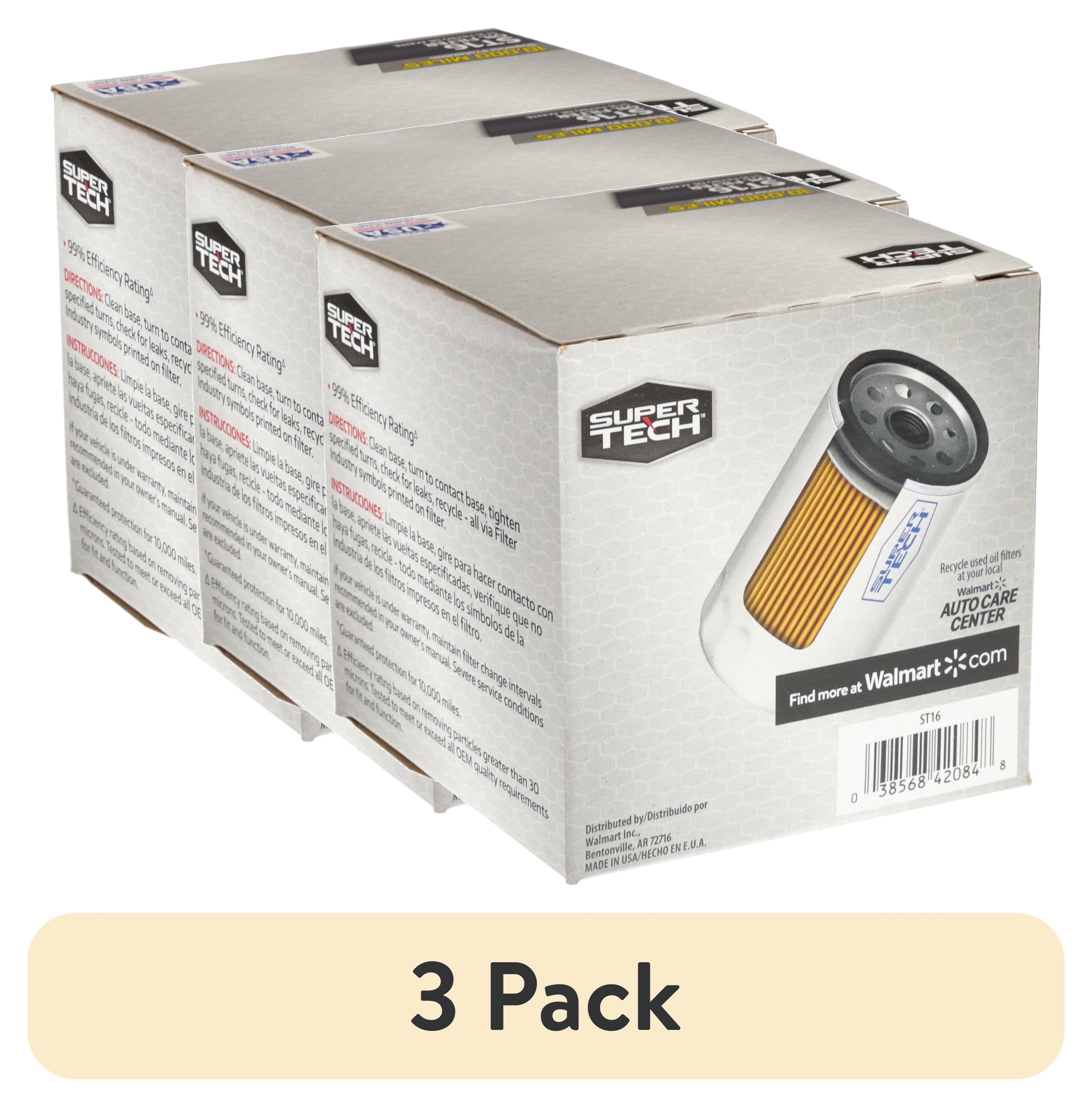 (3 pack) Super Tech Oil Filter, ST12750, 10K mile Filter for Buick ...