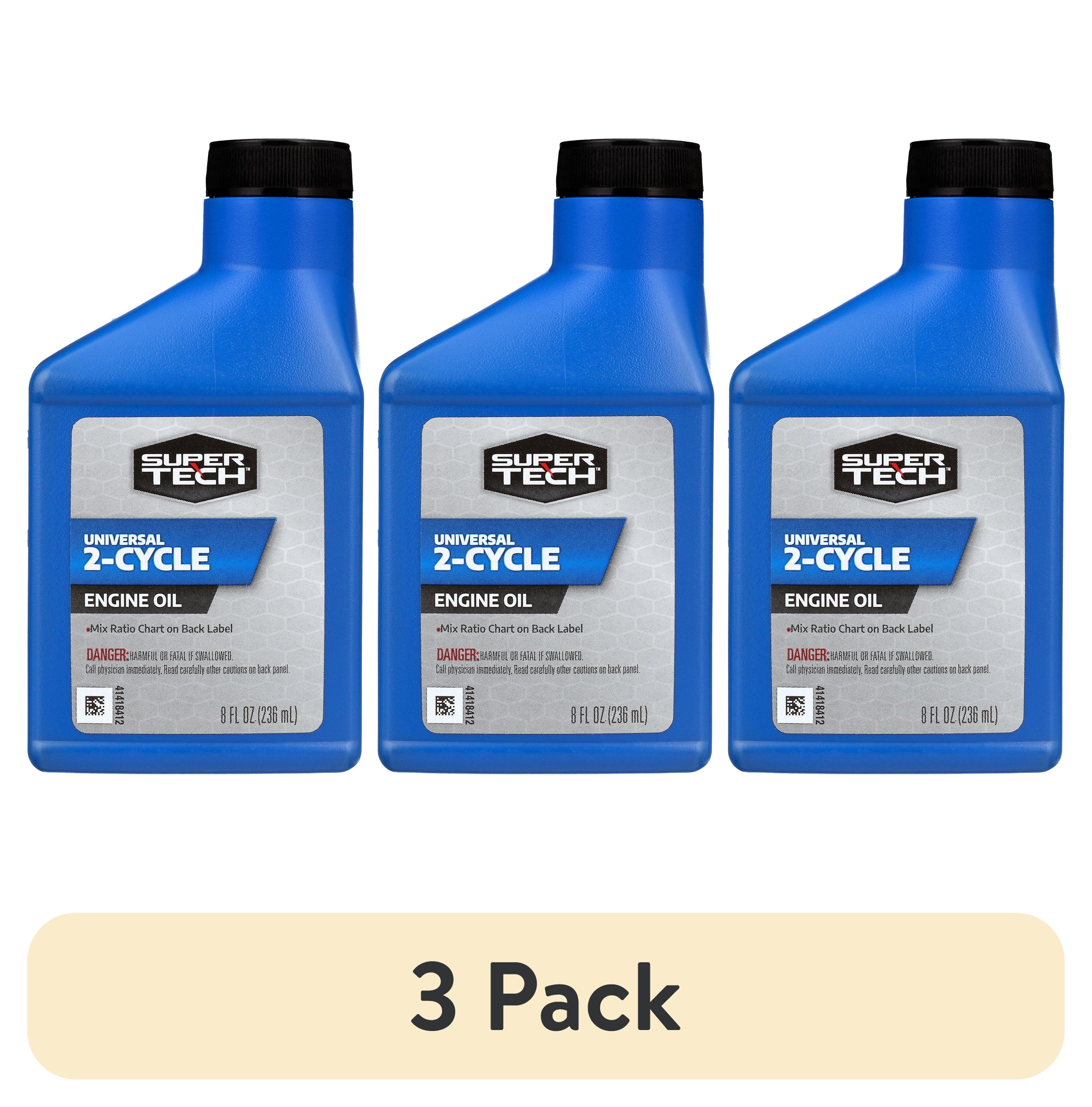 (3 pack) Super Tech Universal 2 Cycle Engine Oil, 8 oz Bottle - Walmart.com