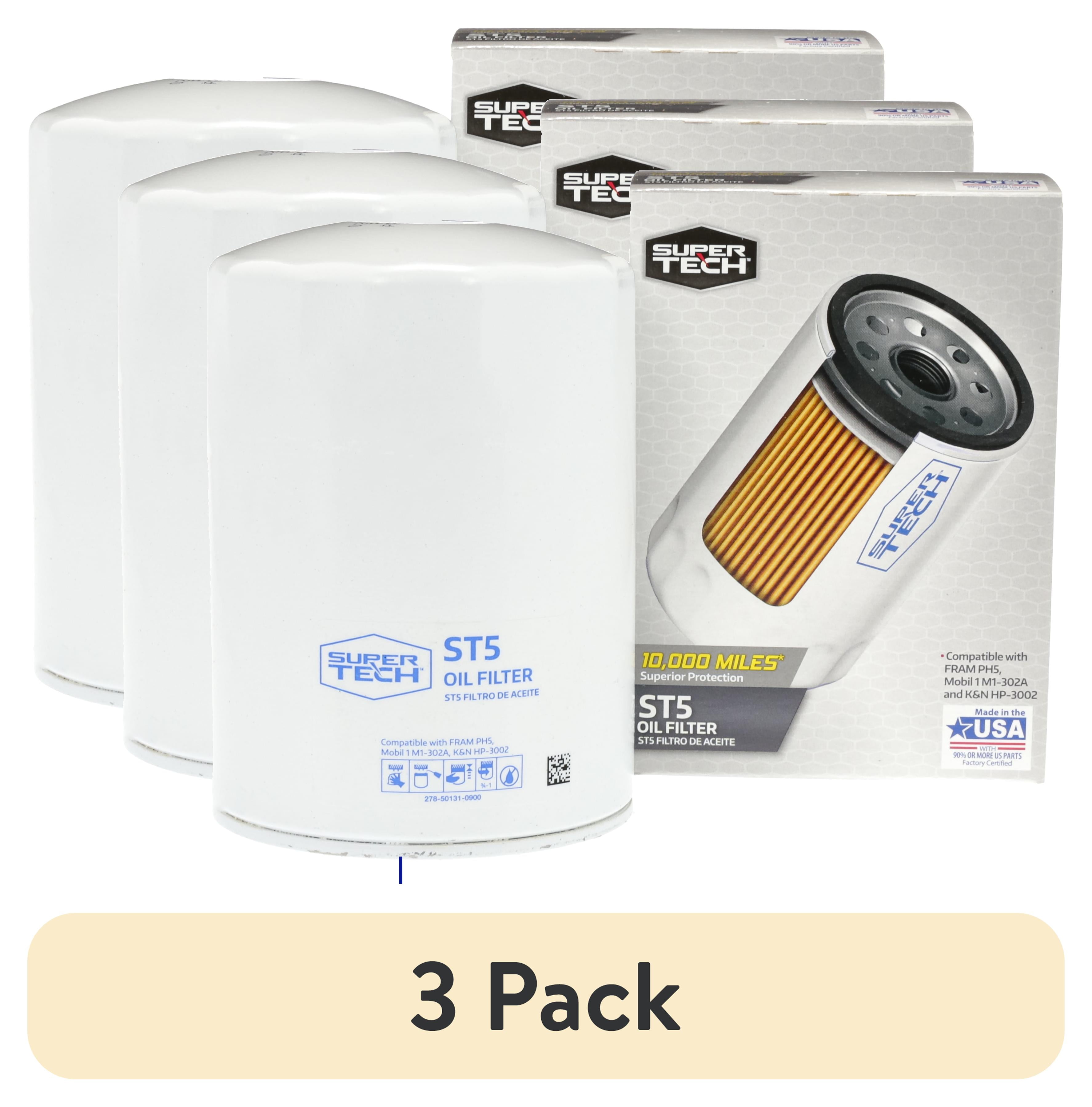 (3 pack) SuperTech ST5, 10K mile 4" Spin-on Oil Filter for Chevrolet ...