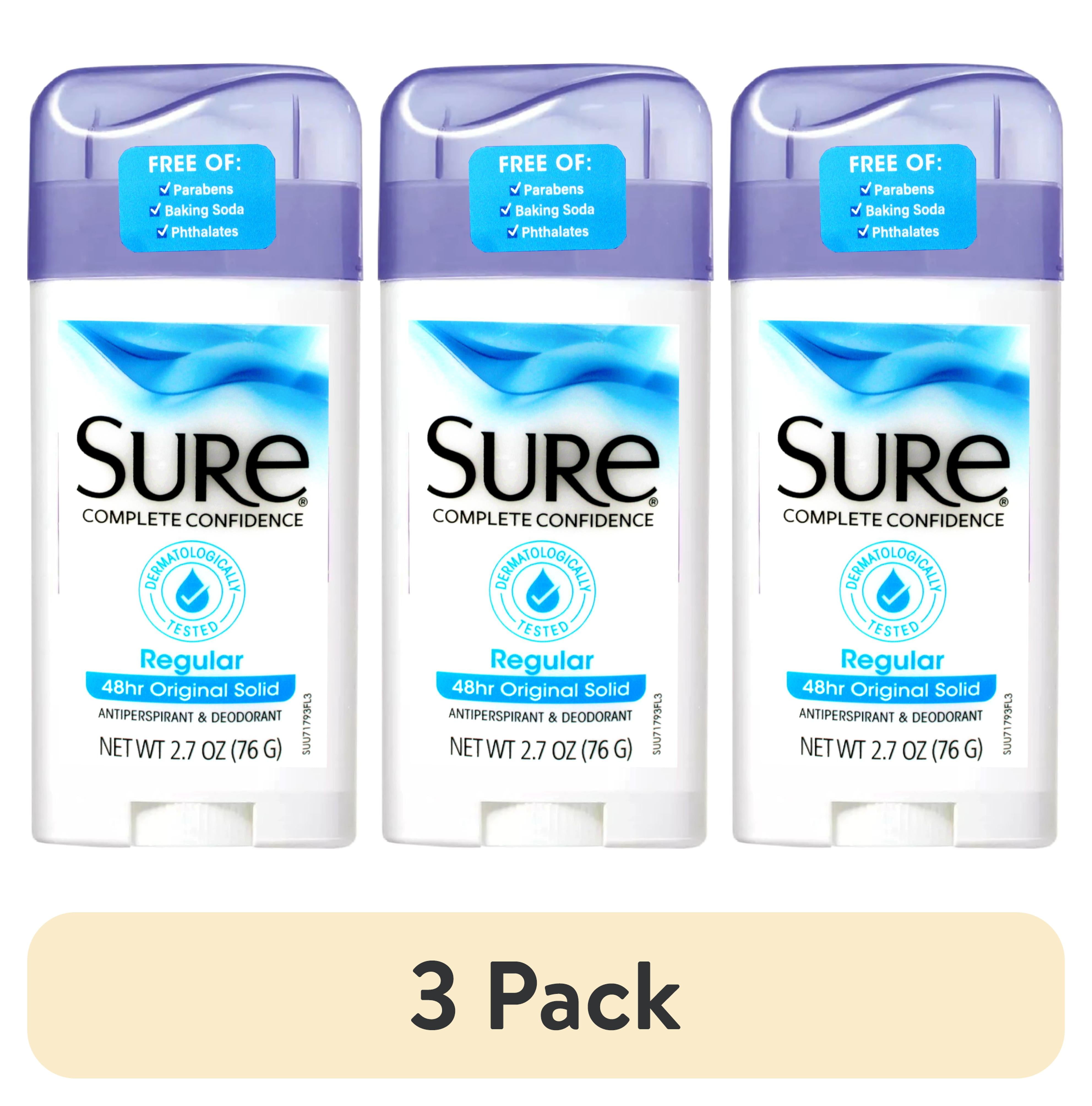 (3 pack) Sure Original Solid Antiperspirant & Deodorant, 48HR ...