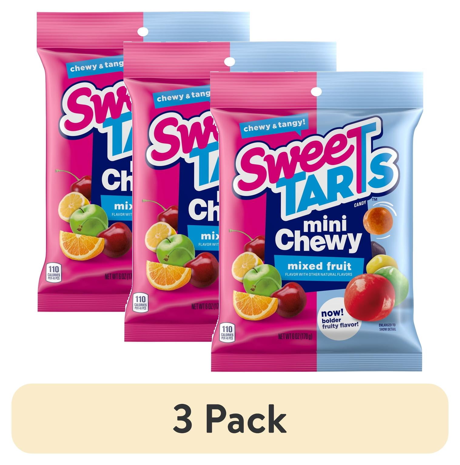 (3 pack) SweeTarts Mini Chewy Candy Bag, Mixed Fruit, 6 oz - Walmart.com