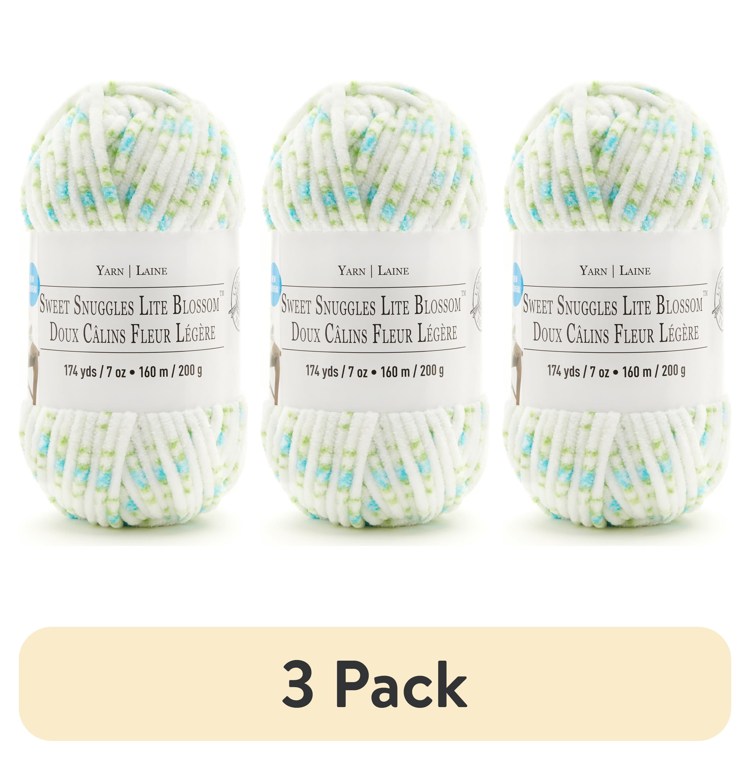 (3 pack) Sweet Snuggles Lite Blossom Yarn by Loops & Threads - Yarn for ...