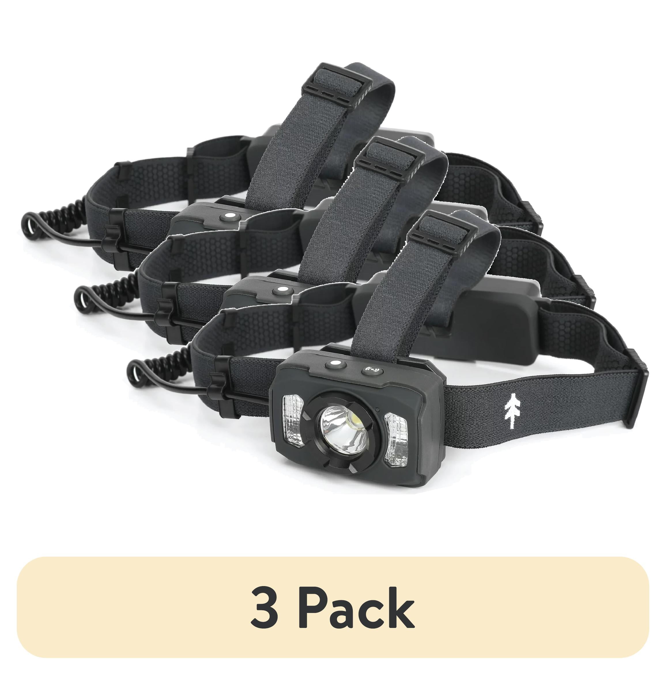(3 pack) Swiss Tech Rechargeable LED Headlamp, IP54 Weatherproof, Drop ...