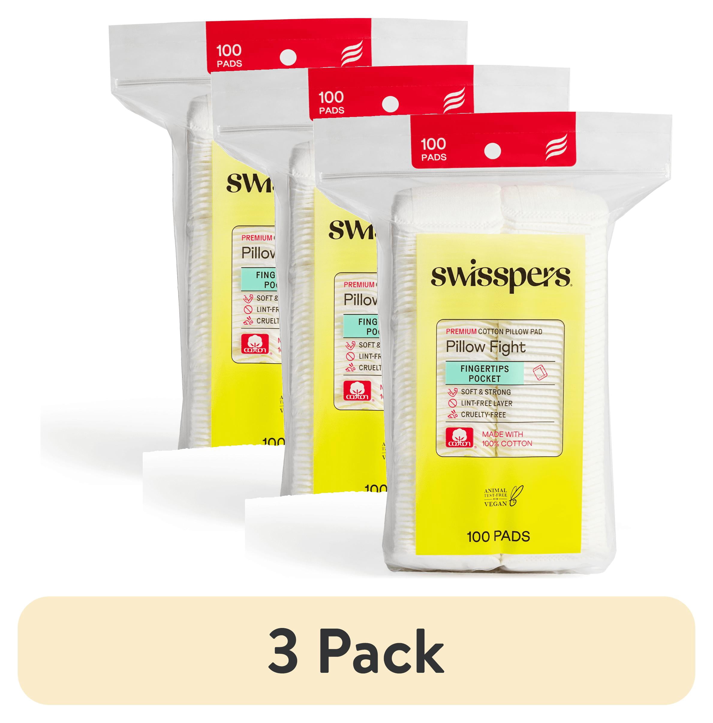 (3 pack) Swisspers Premium 100% Pure Cotton Pillows, Soft, Absorbent ...