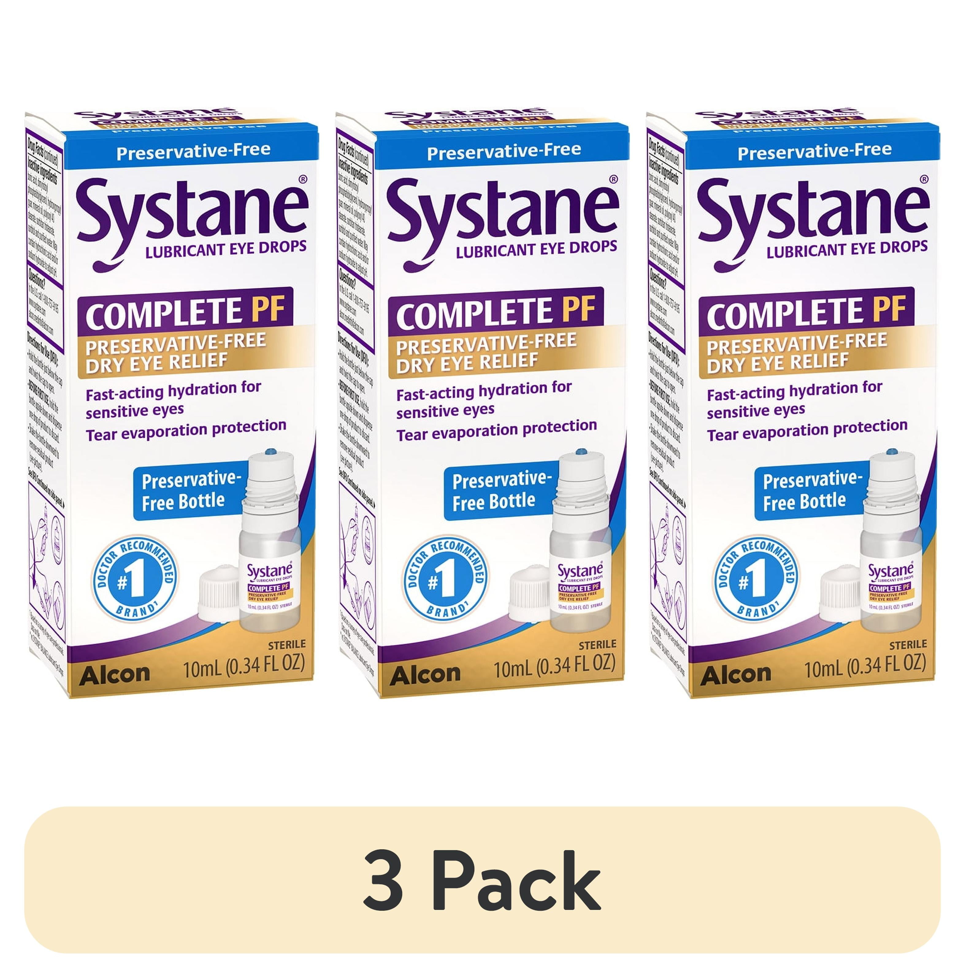 (3 pack) Systane Complete Preservative Free Liquid Eye Drops for Dry ...