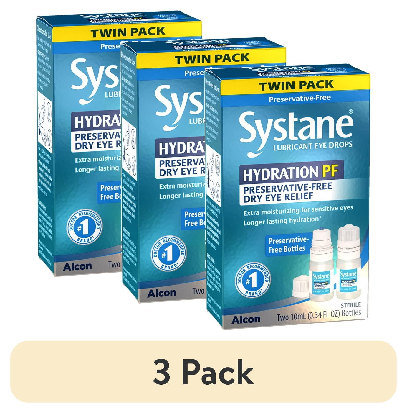 (3 pack) Systane Hydration Preservative Free Eye Drops for Dry Eyes and ...