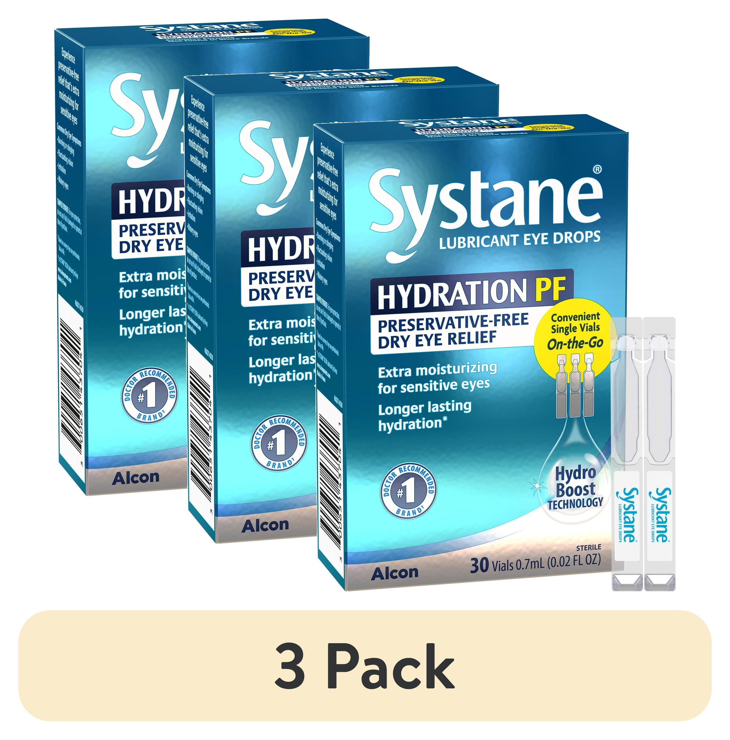 (3 pack) Systane Hydration Preservative Free Liquid Drops for Dry Eye ...