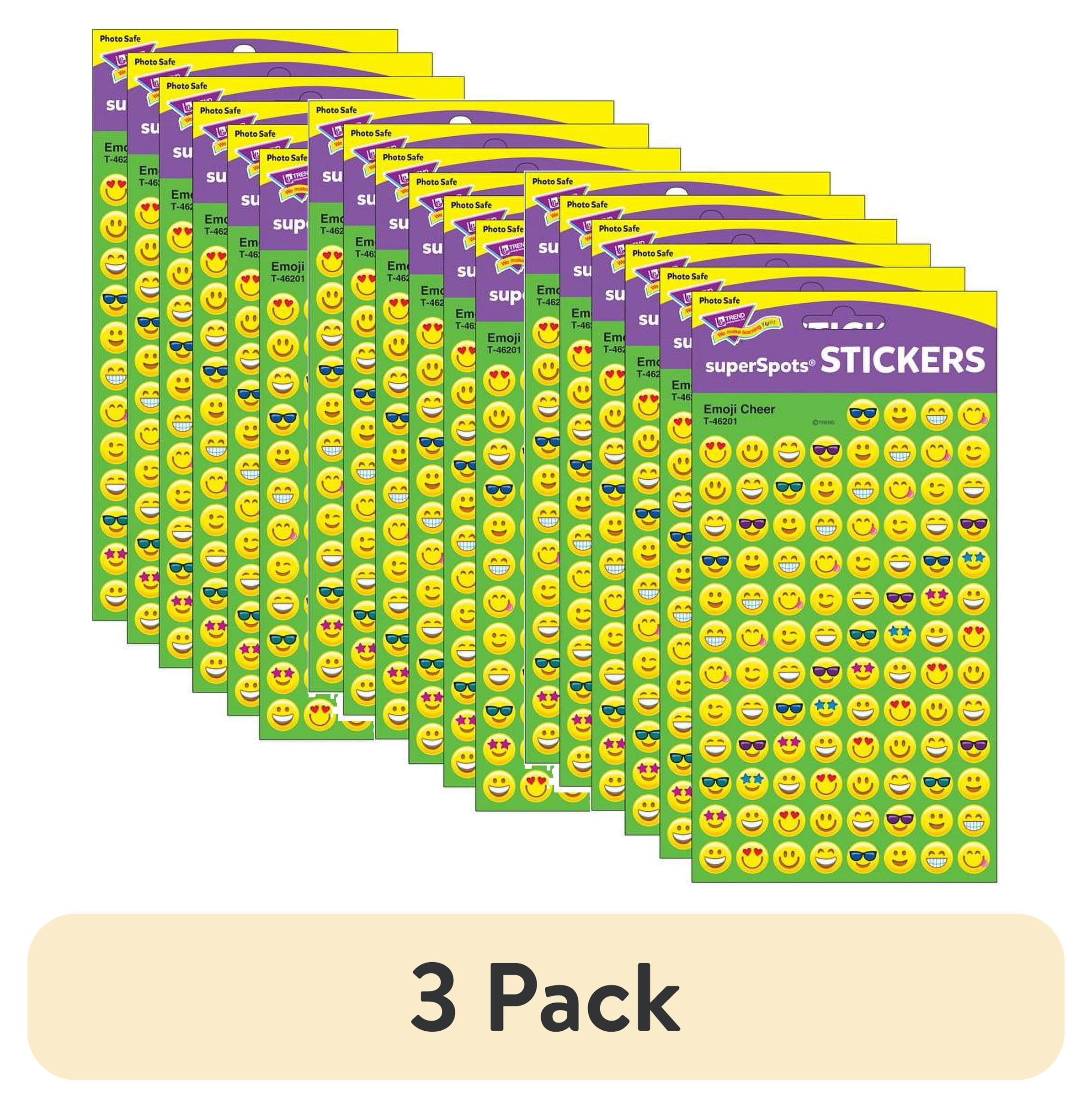 (3 pack) TREND Emotion Icon Cheer superSpots Stickers, 800 Per Pack, 6 ...