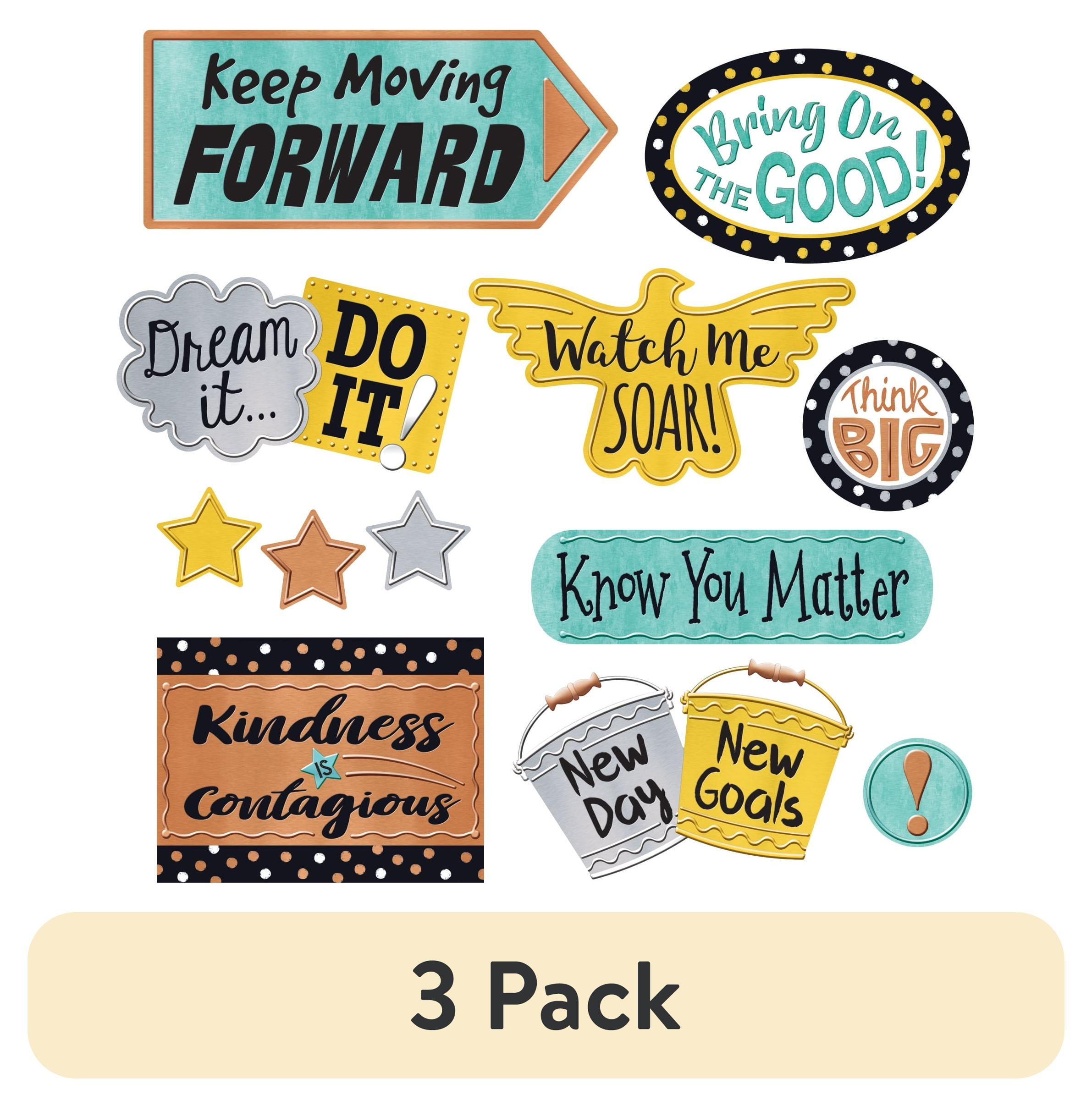 (3 pack) TREND I Metal Phrases Bulletin Board Set - Walmart.com