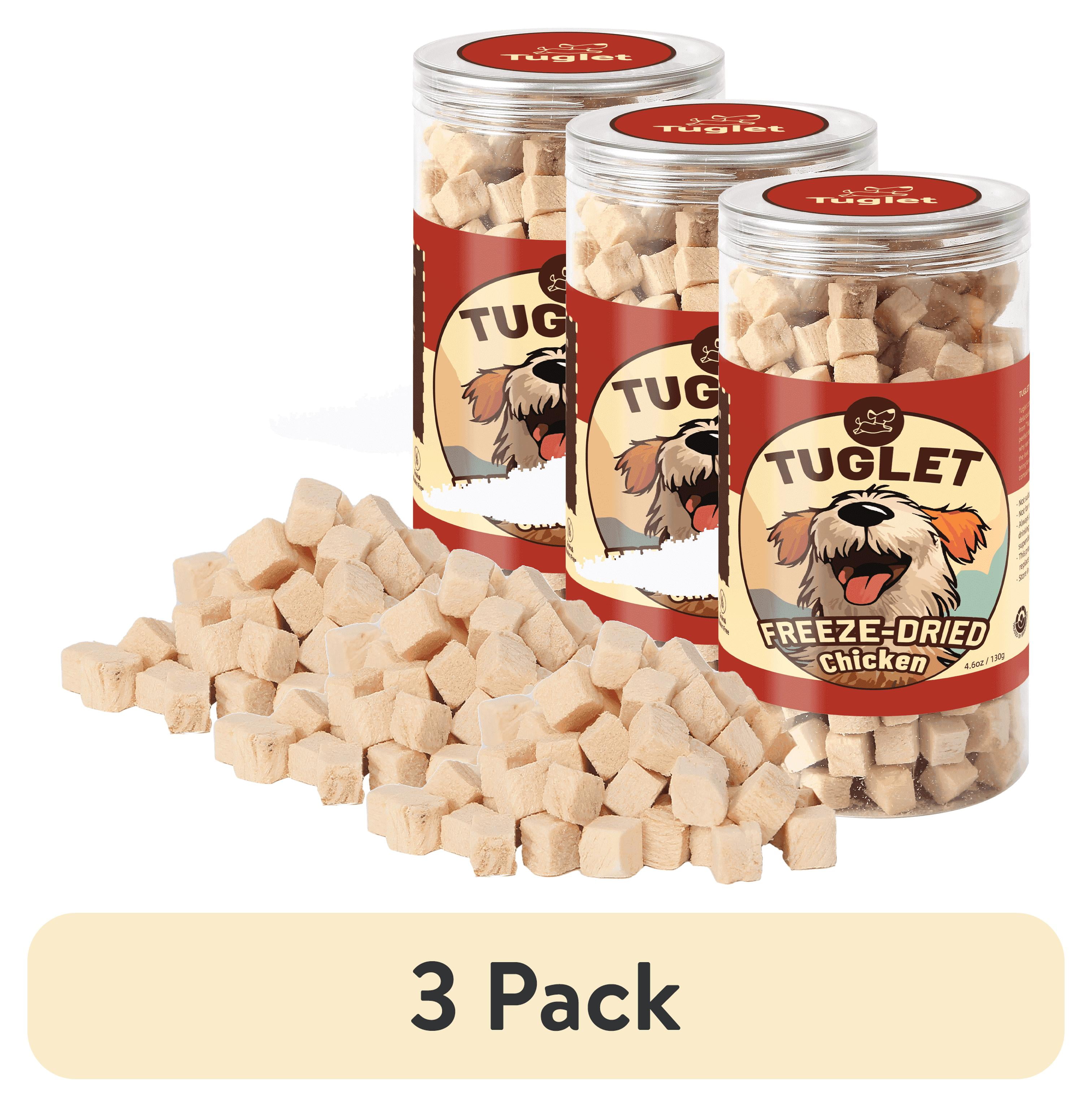 (3 pack) TUGLET Freeze Dried Chicken Dog Treat, Healthy Raw Single ...