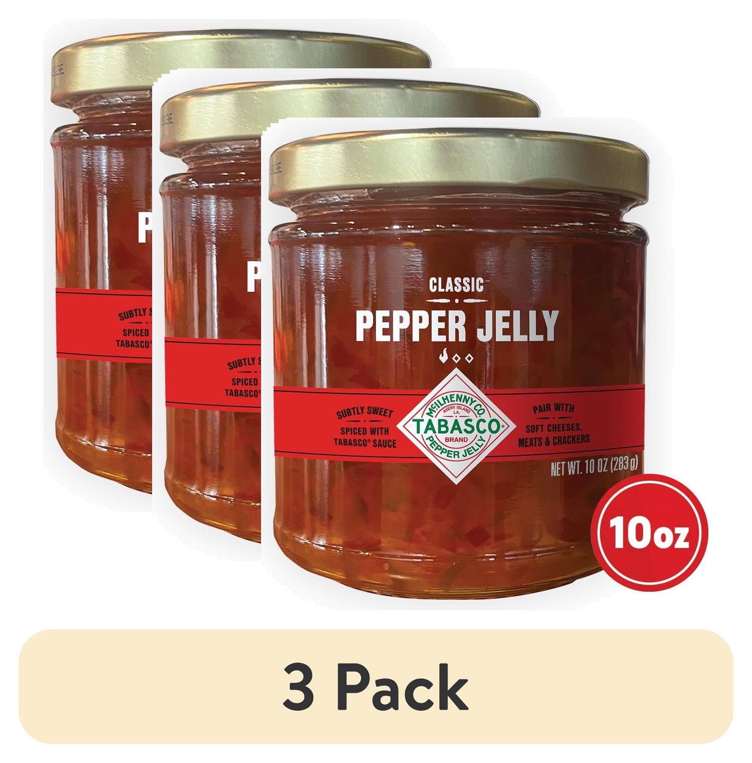 (3 pack) Tabasco Classic Pepper Jelly, 10 oz, Dairy-Free - Walmart.com