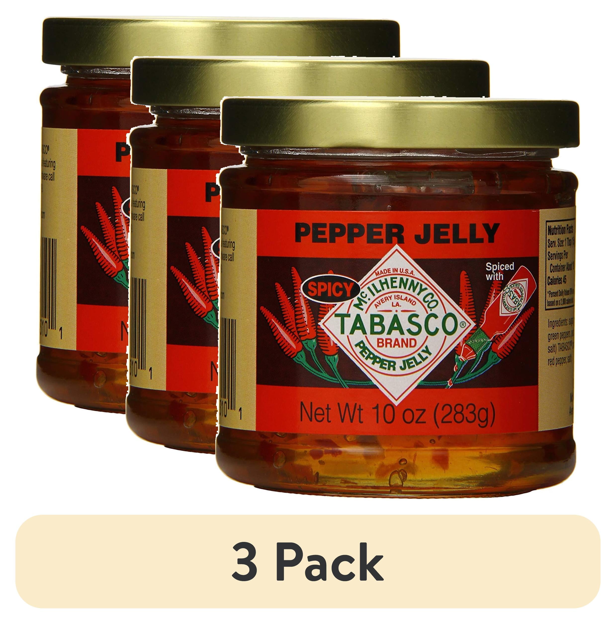 (3 pack) Tabasco Classic Pepper Jelly, 10 oz, Dairy-Free - Walmart.com