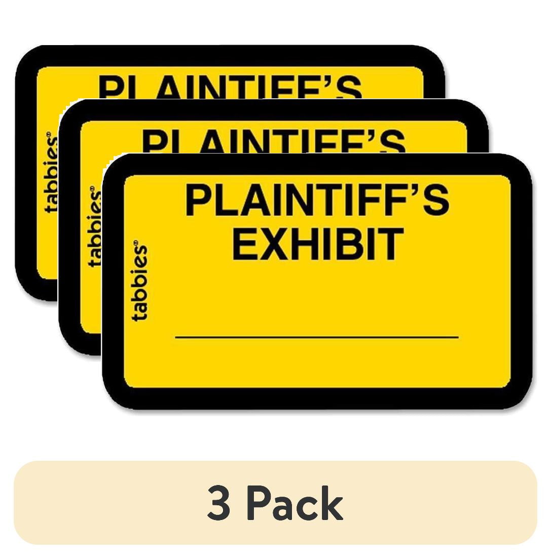 (3 pack) Tabbies Tabbies Plaintiff's Exhibit Legal File Labels - 1.62 ...