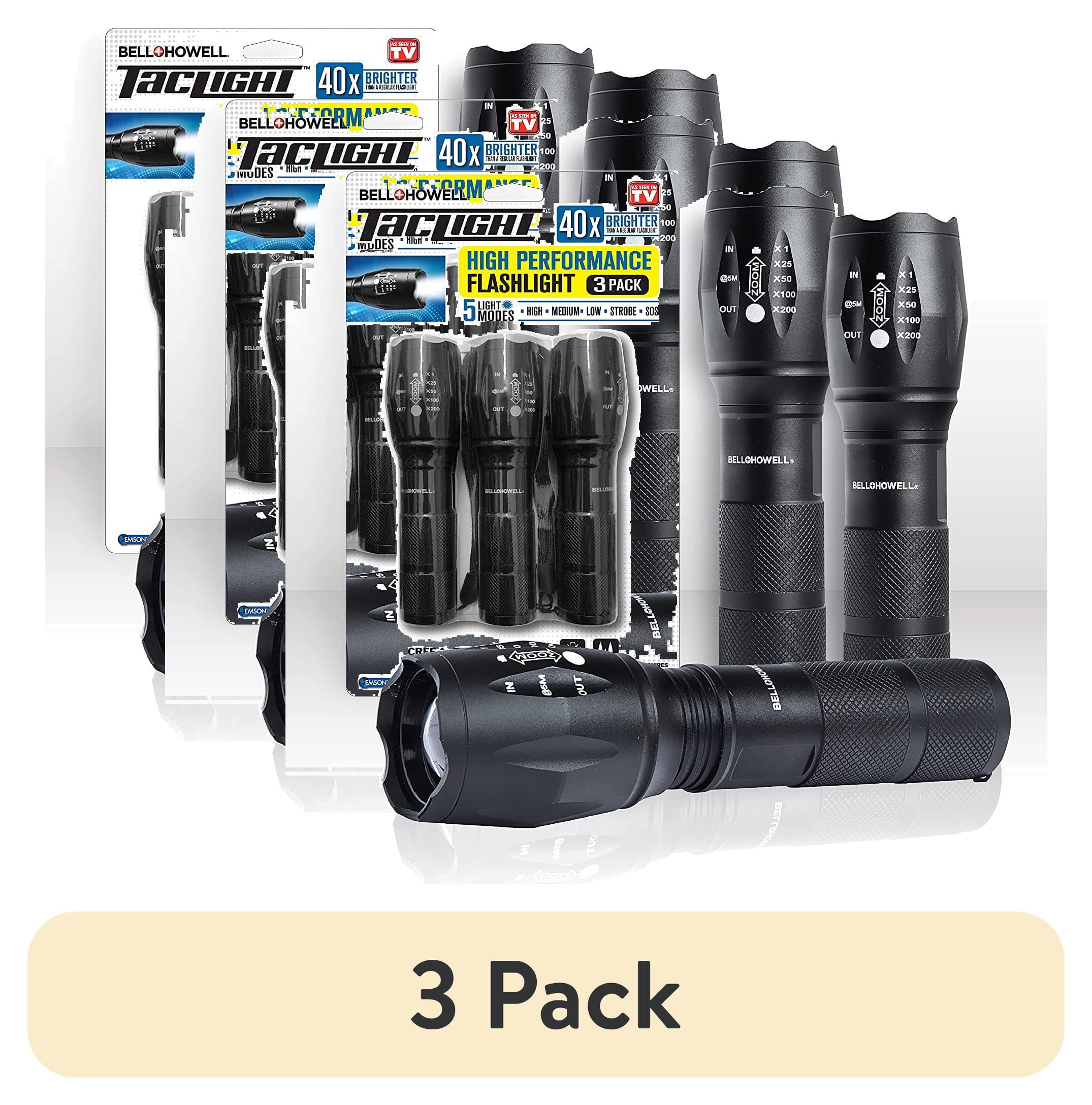 (3 pack) Taclight Tactical Flashlight 3 Pack Weatherproof Aircraft ...