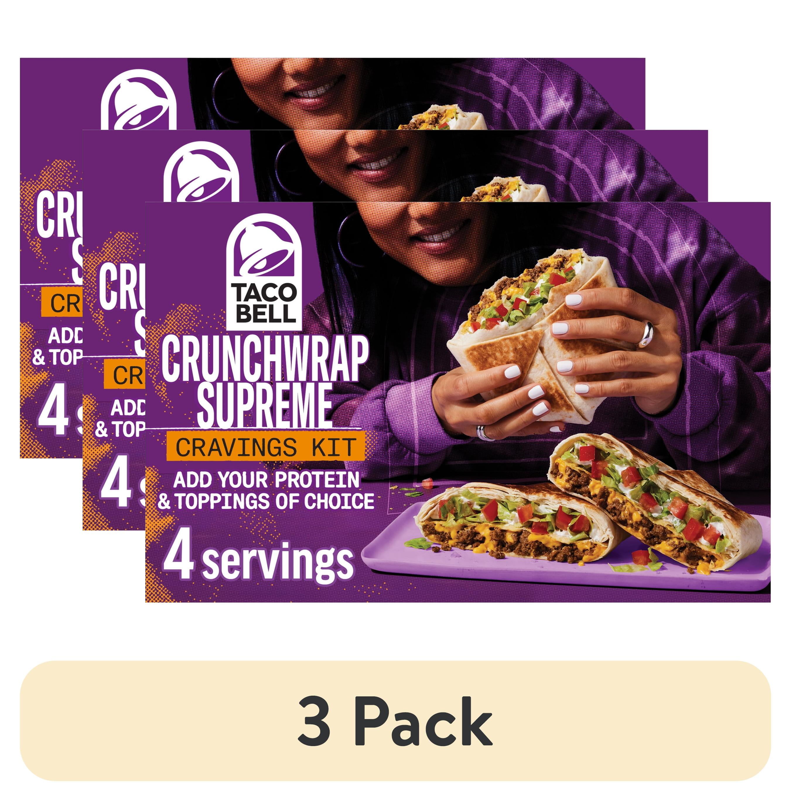 (3 pack) Taco Bell Crunchwrap Supreme Cravings Kit, 22.6 oz Box ...