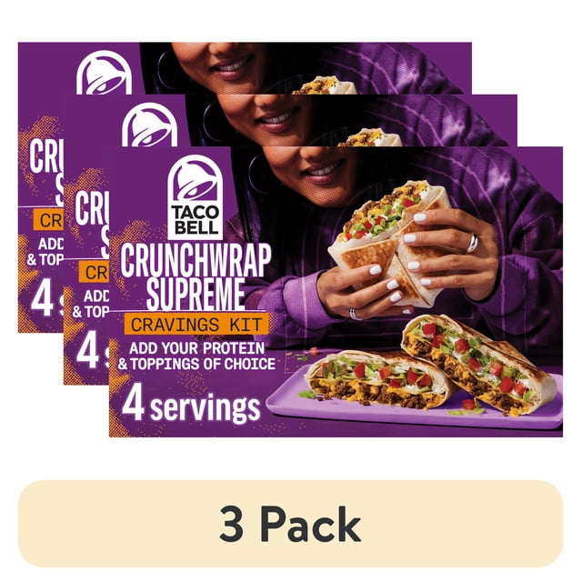 Taco Bell Crunchwrap Supreme Kit, 3 Pack for Breakroom - Walmart ...