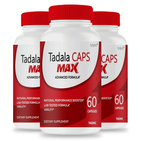 (3 pack) TadalaCaps Max - Tadala Caps Max Pill Supplement - Walmart.com
