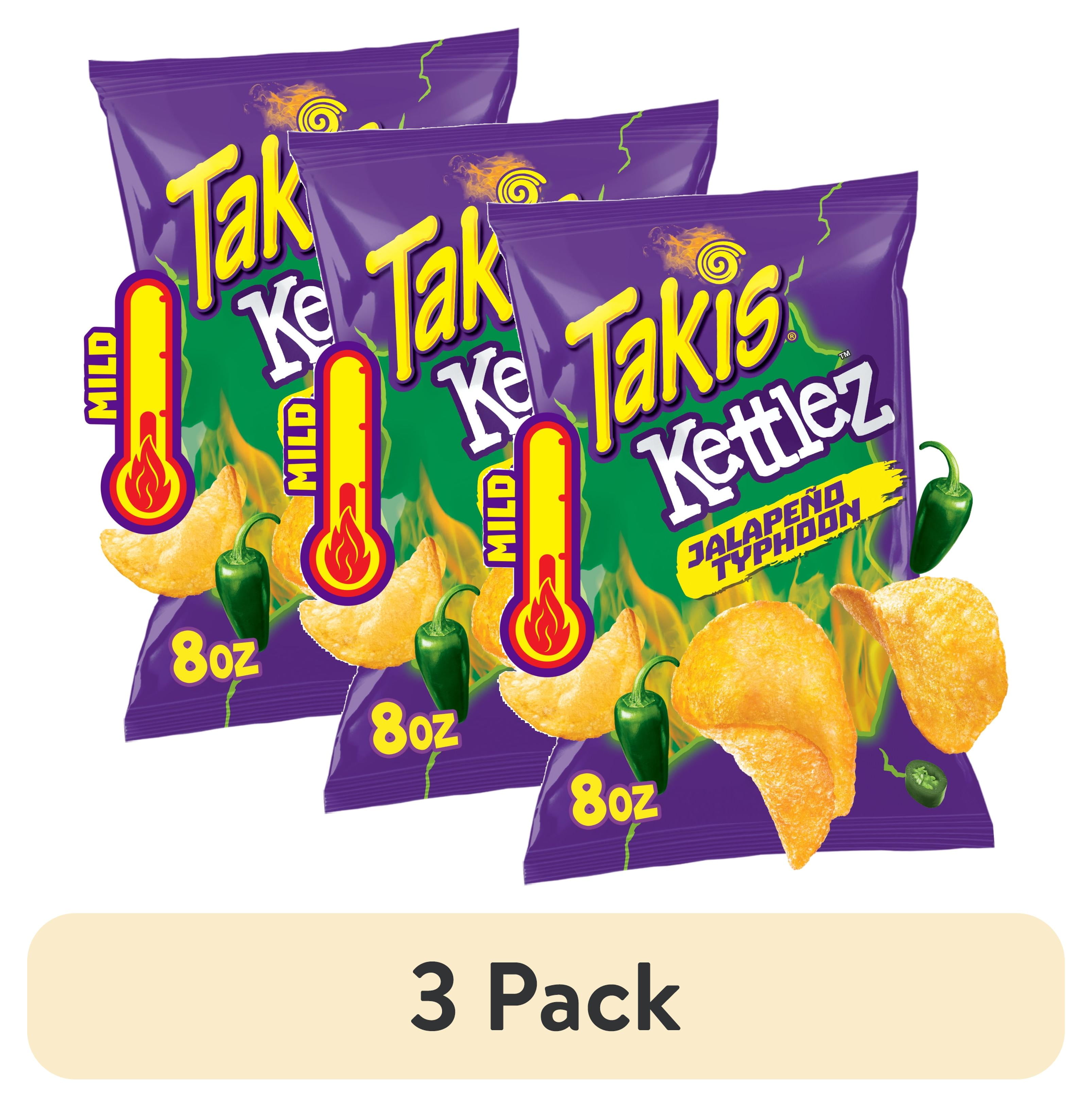 (3 pack) Takis Jalapeno Typhoon Kettlez 8 oz Sharing Size Bag, Jalapeno ...