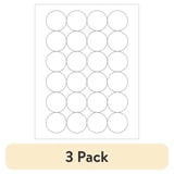 (3 pack) Tape Logic Circle Laser Labels 1 2/3" White 2400/Case LL149 ...