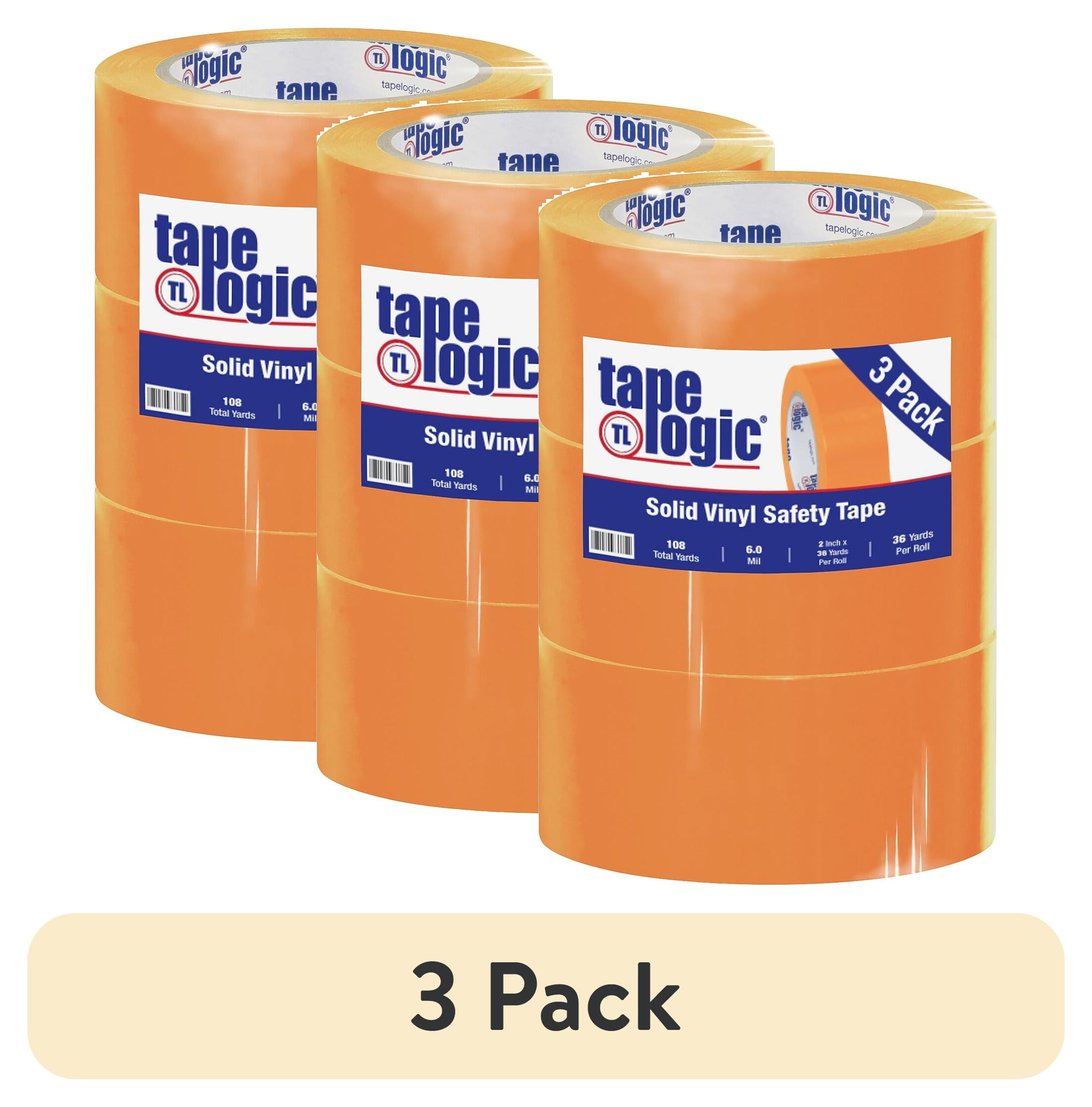 (3 pack) Tape Logic T92363PKO 2 in. x 36 yards Orange Solid Vinyl ...