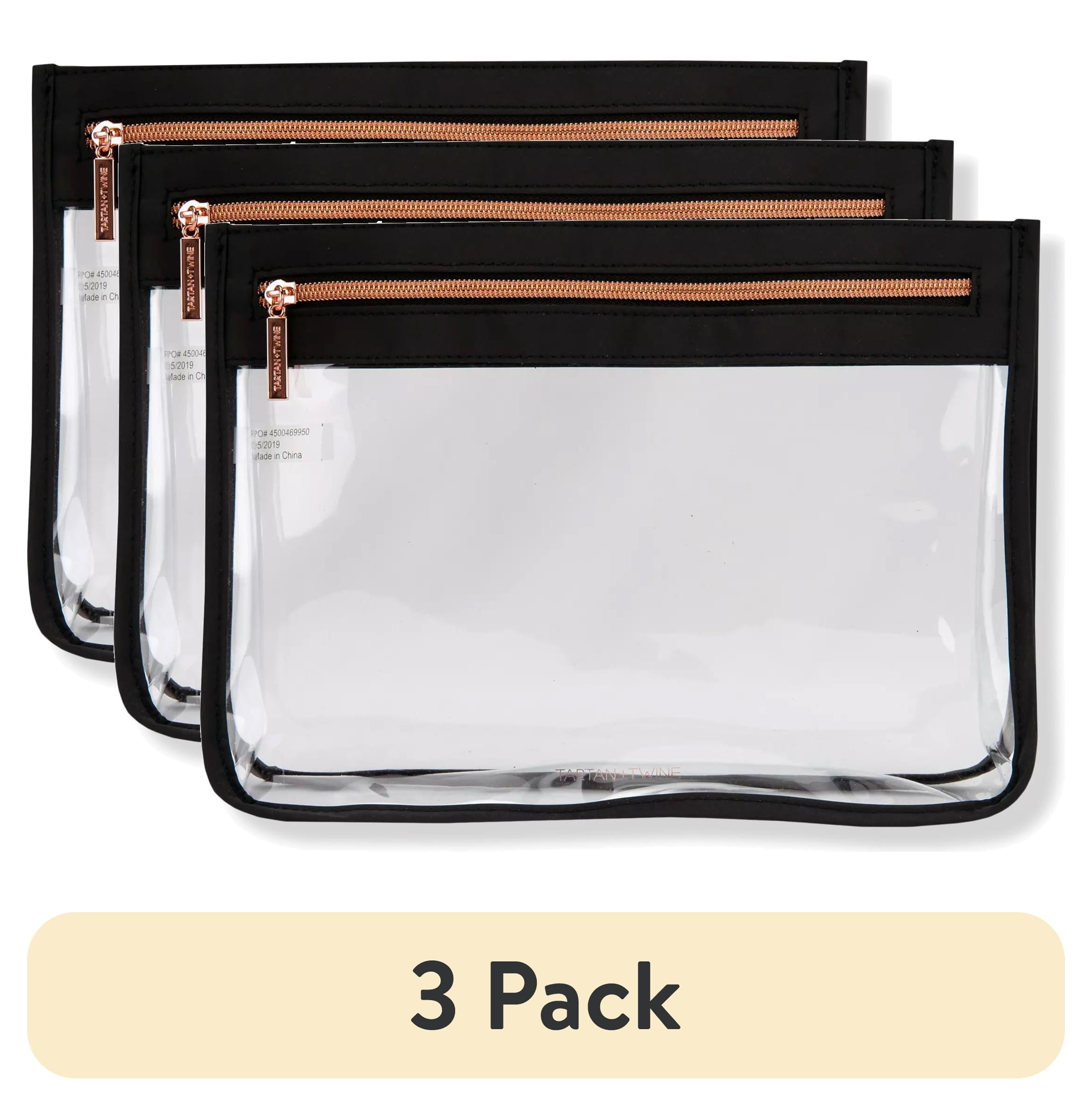 (3 pack) Tartan + Twine Basics Zippered PVC Clear Clutch, 1-Piece ...