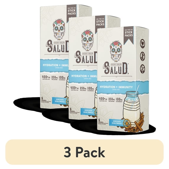 (3 pack) Taste Salud, Hydration + Immunity Drink Mix, Horchata, 1.27 oz ...