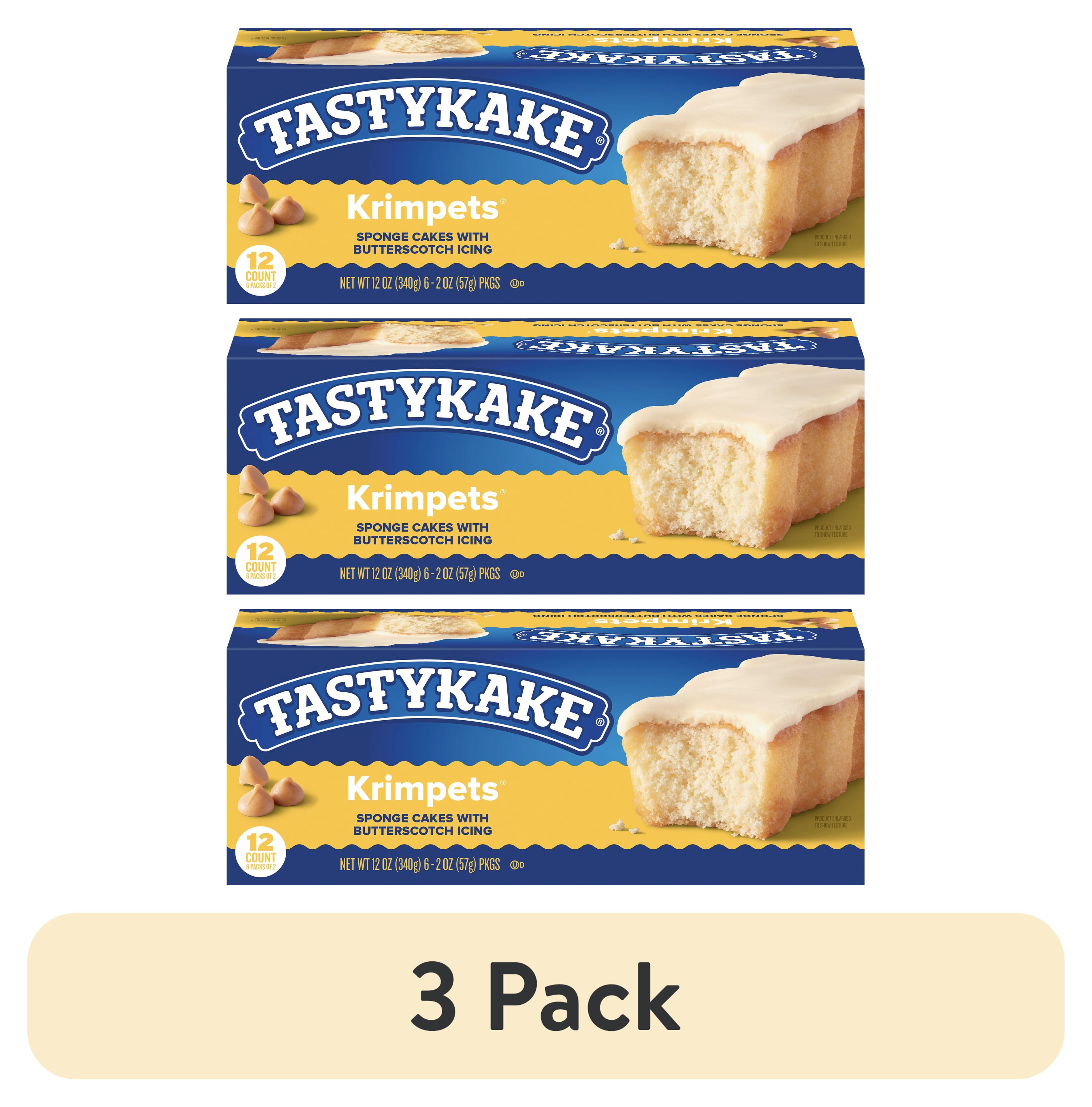 (3 pack) Tastykake Butterscotch Krimpets, Butterscotch Icing, Snack ...