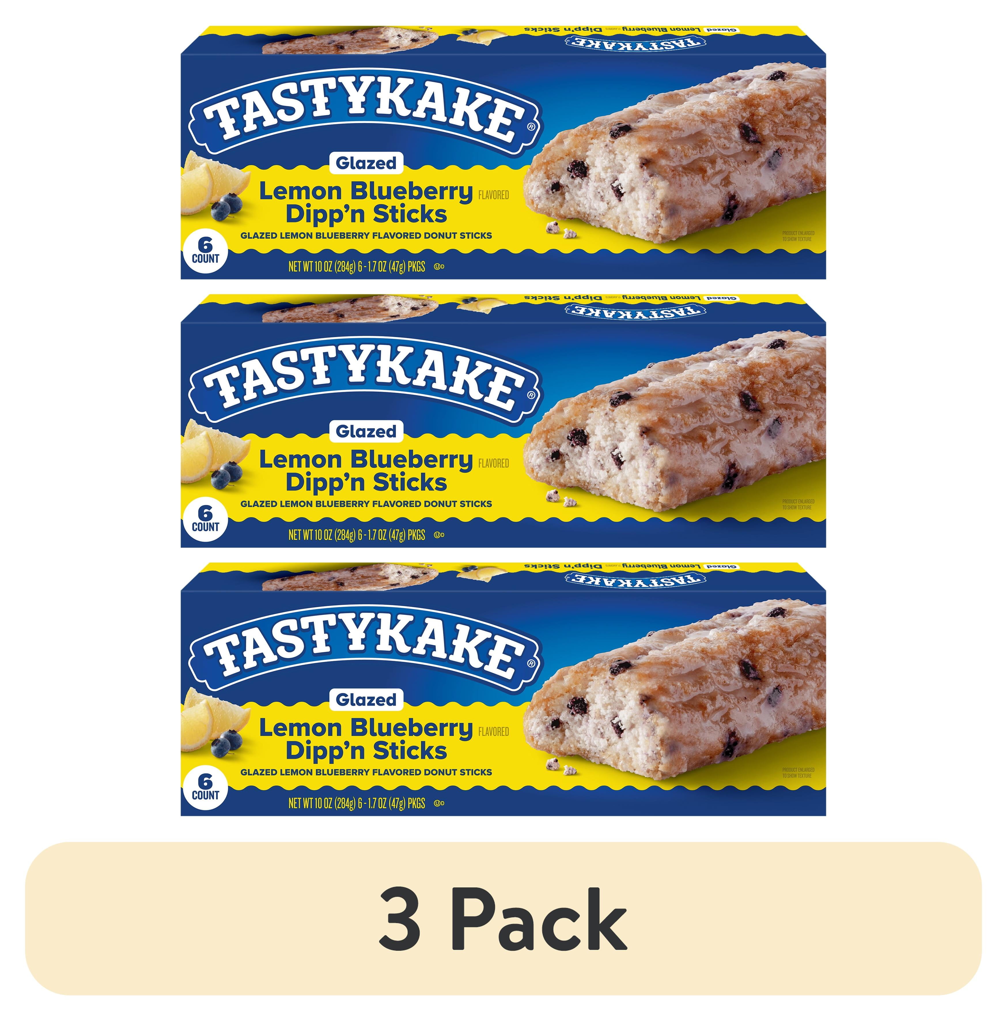 (3 pack) Tastykake Glazed Lemon Blueberry Dipp'n Sticks, 10 oz (6 Count ...