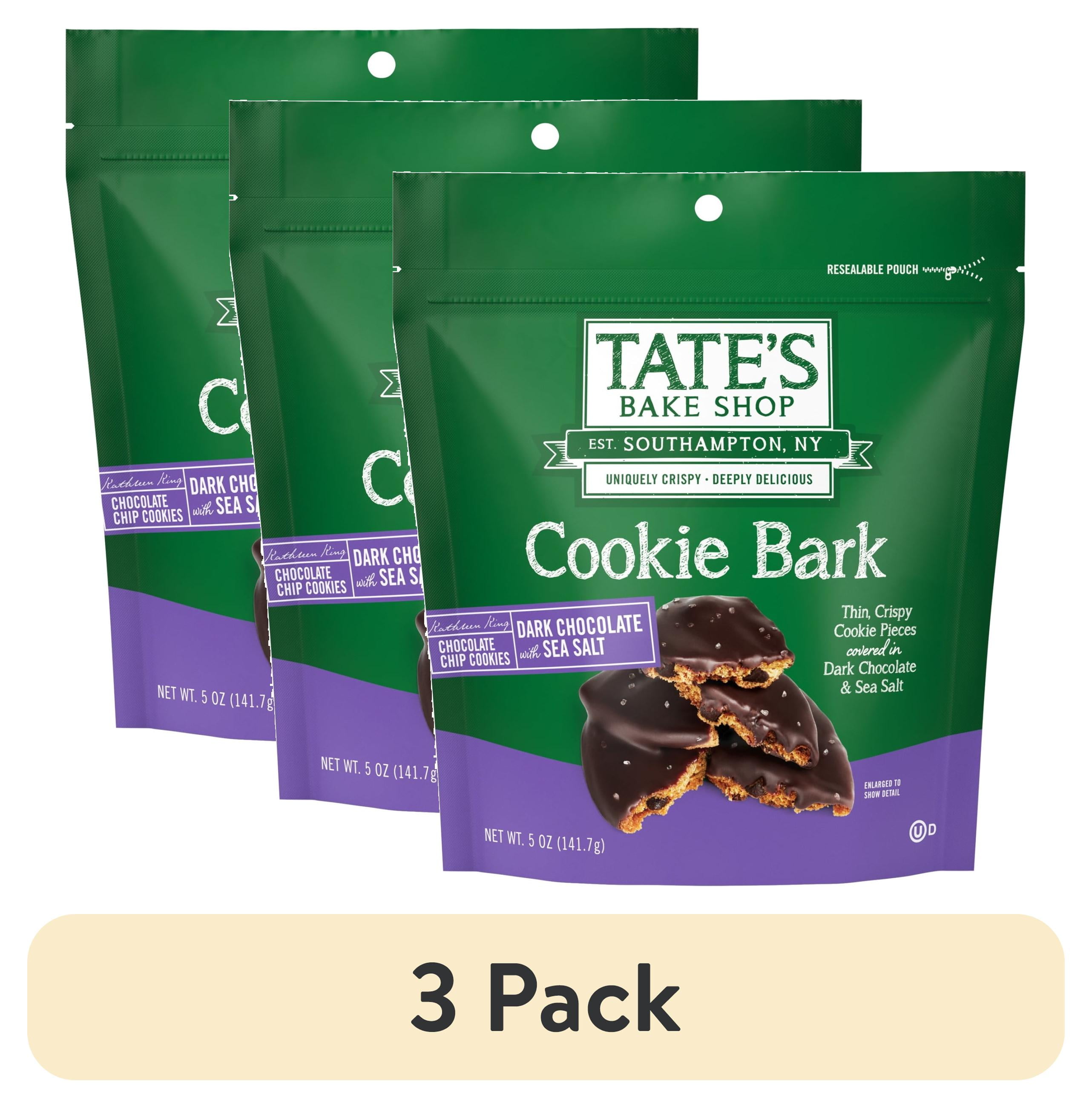 (3 pack) Tate's Bake Shop Cookie Bark, Chocolate Chip Cookies with Dark ...