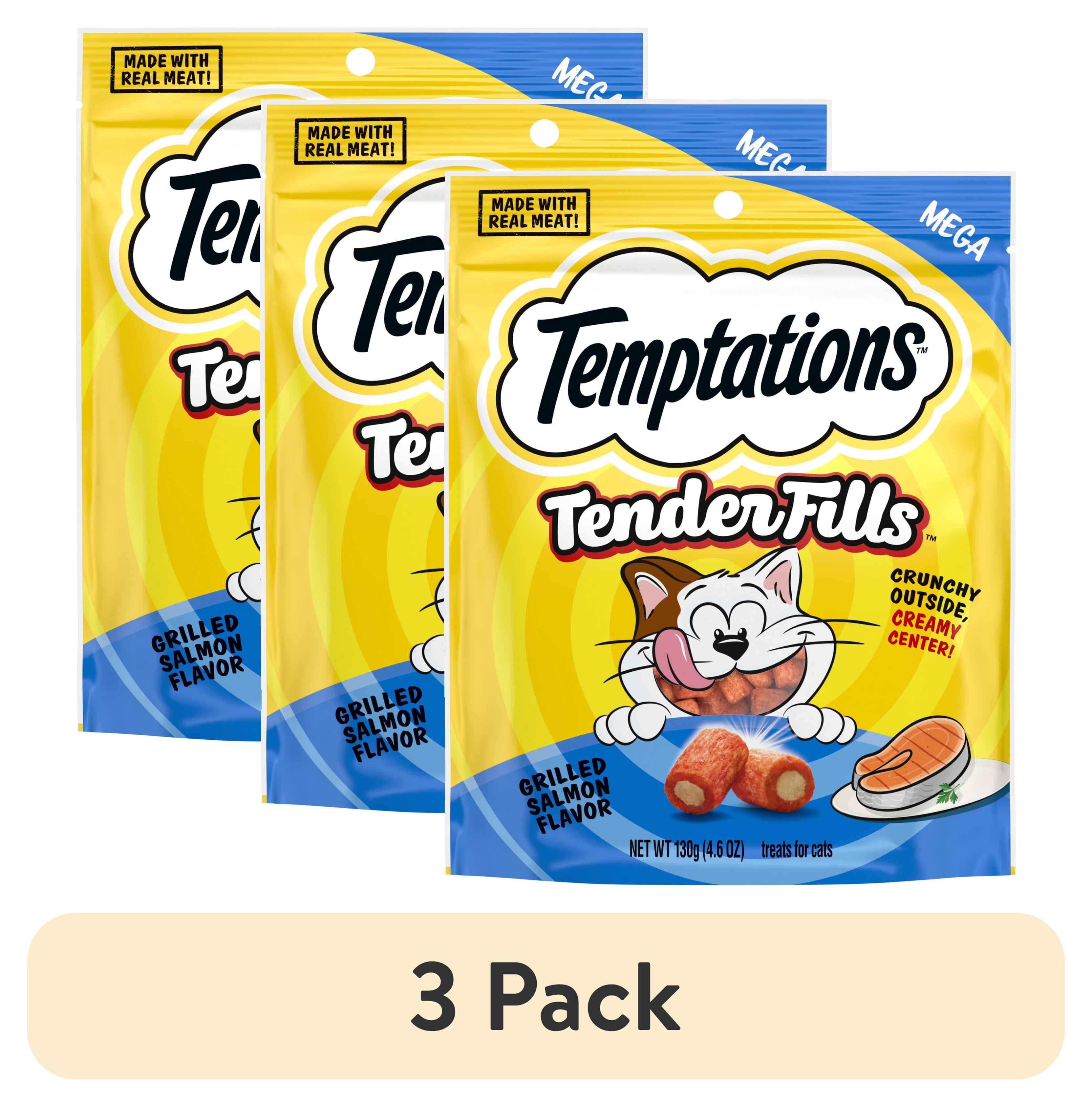 (3 pack) Temptations Tender Fills Grilled Salmon Flavor Crunchy And Soft Adult Treats For Cats ...