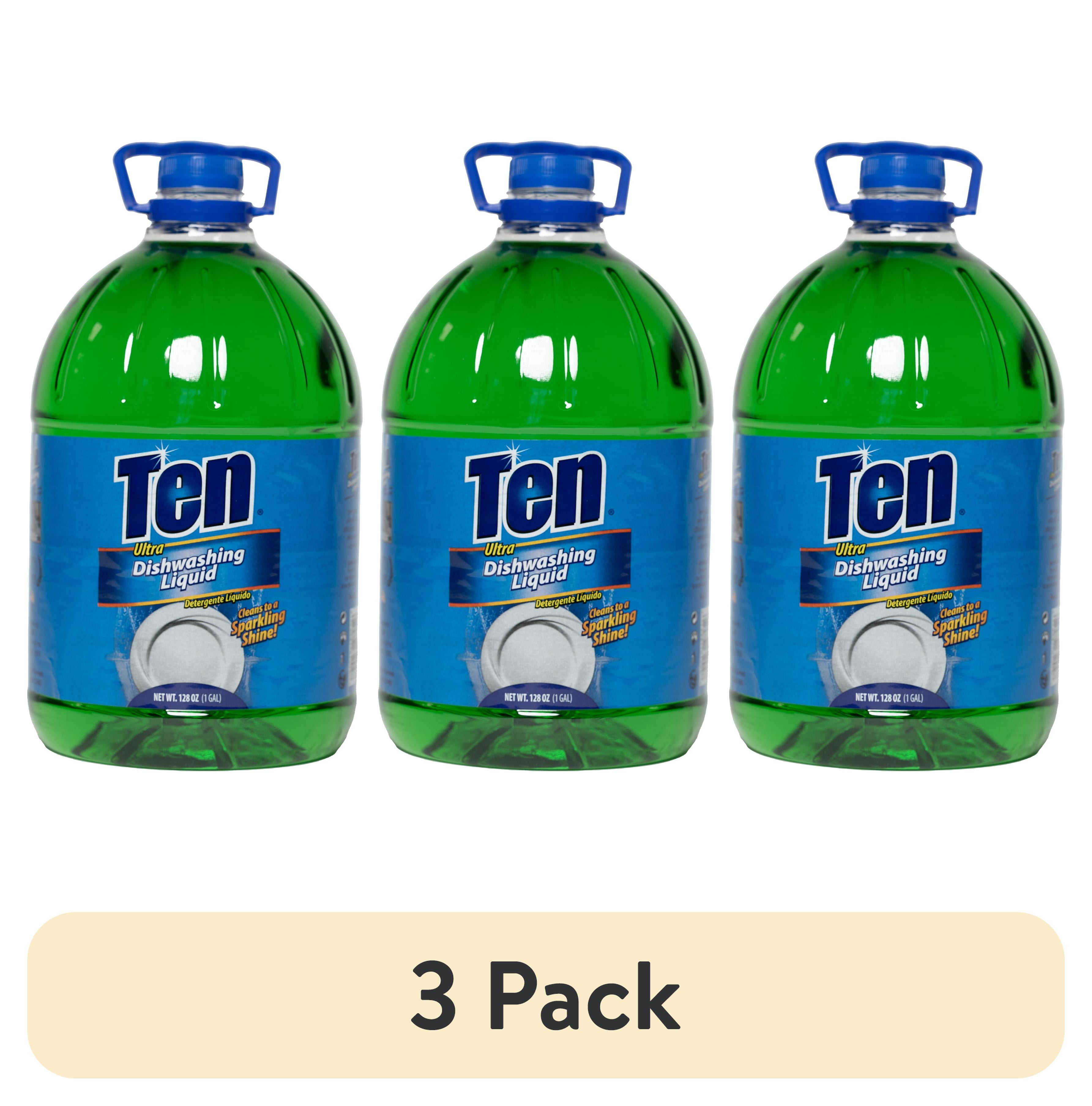 (3 pack) Ten Dishwasher Detergent Liquid Lemon Scent 128 fl oz ...