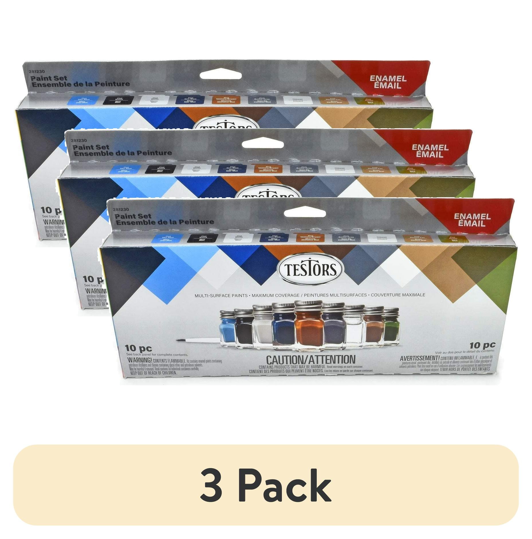 (3 pack) Testors Military Assorted Solvent-Based Paint Set Exterior and ...