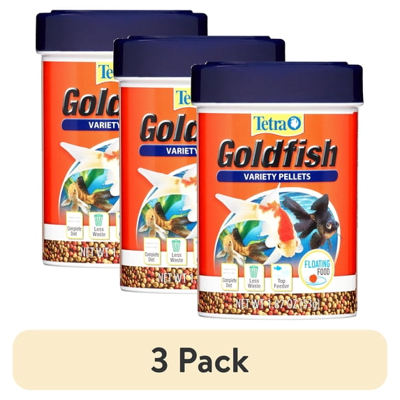 (3 pack) Tetra Goldfish Variety Floating Pellets Fish Food, 1.87 oz ...